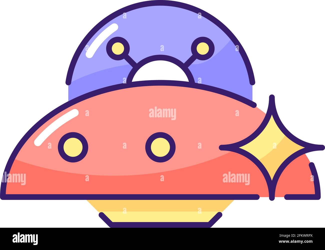 Ufo RGB color icon Stock Vector Image & Art - Alamy