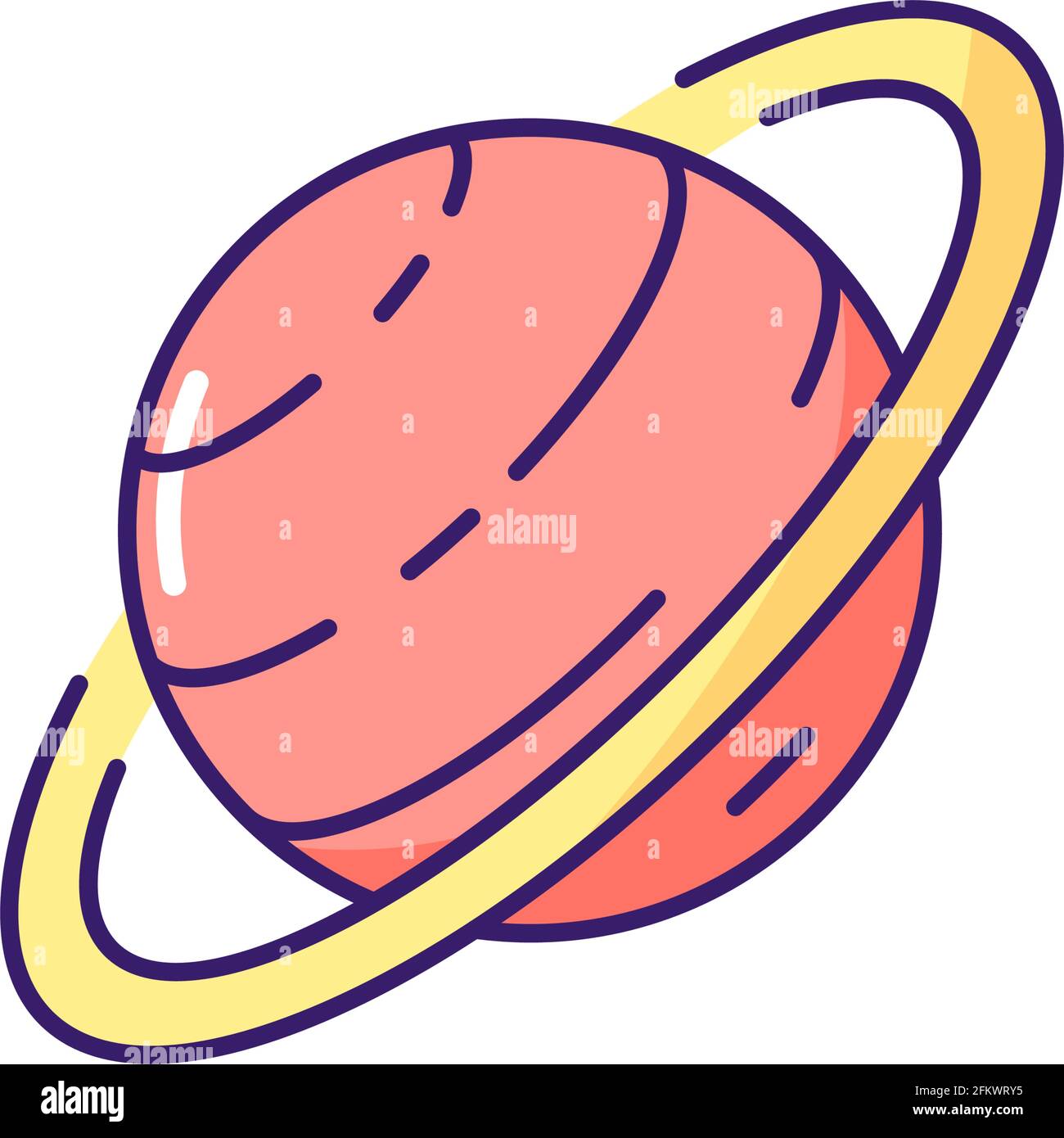 Saturn RGB color icon Stock Vector Image & Art - Alamy