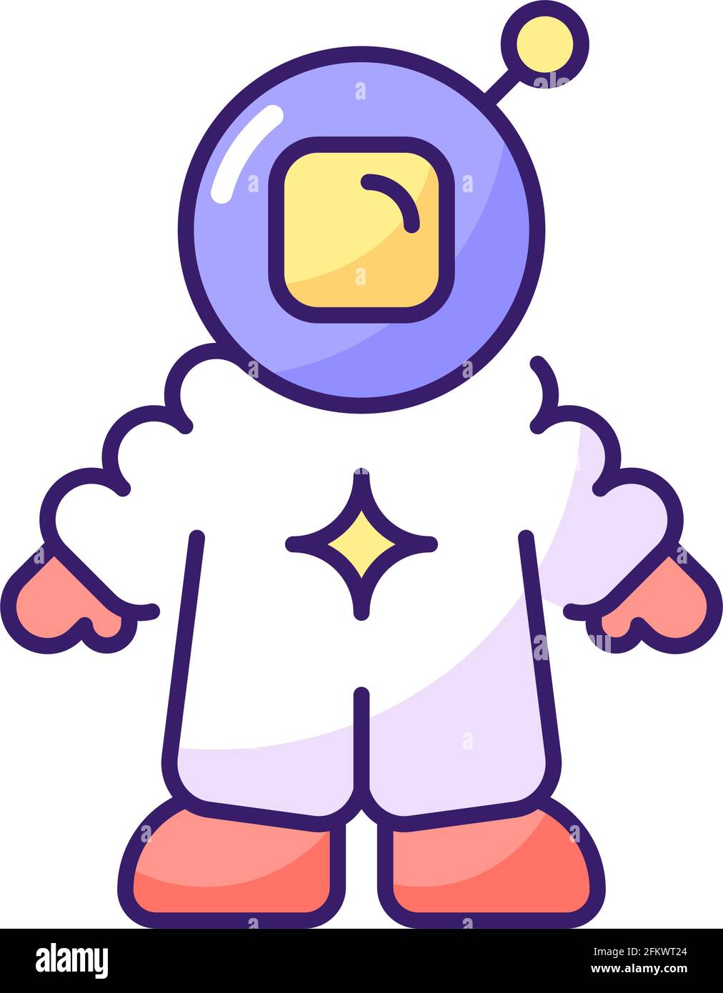 Astronaut RGB color icon Stock Vector Image & Art - Alamy