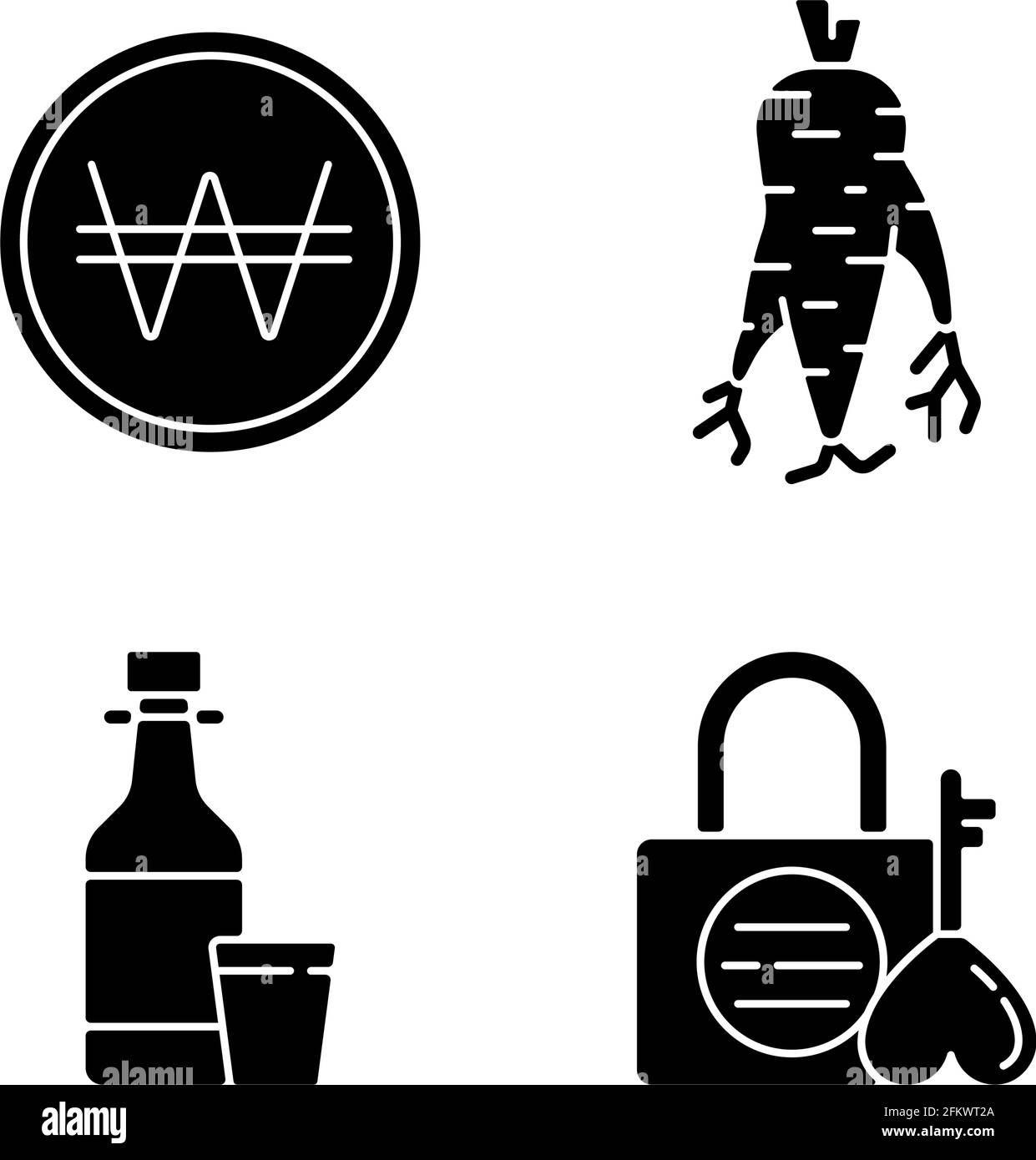 Ginseng root on white Stock Vector Images - Alamy