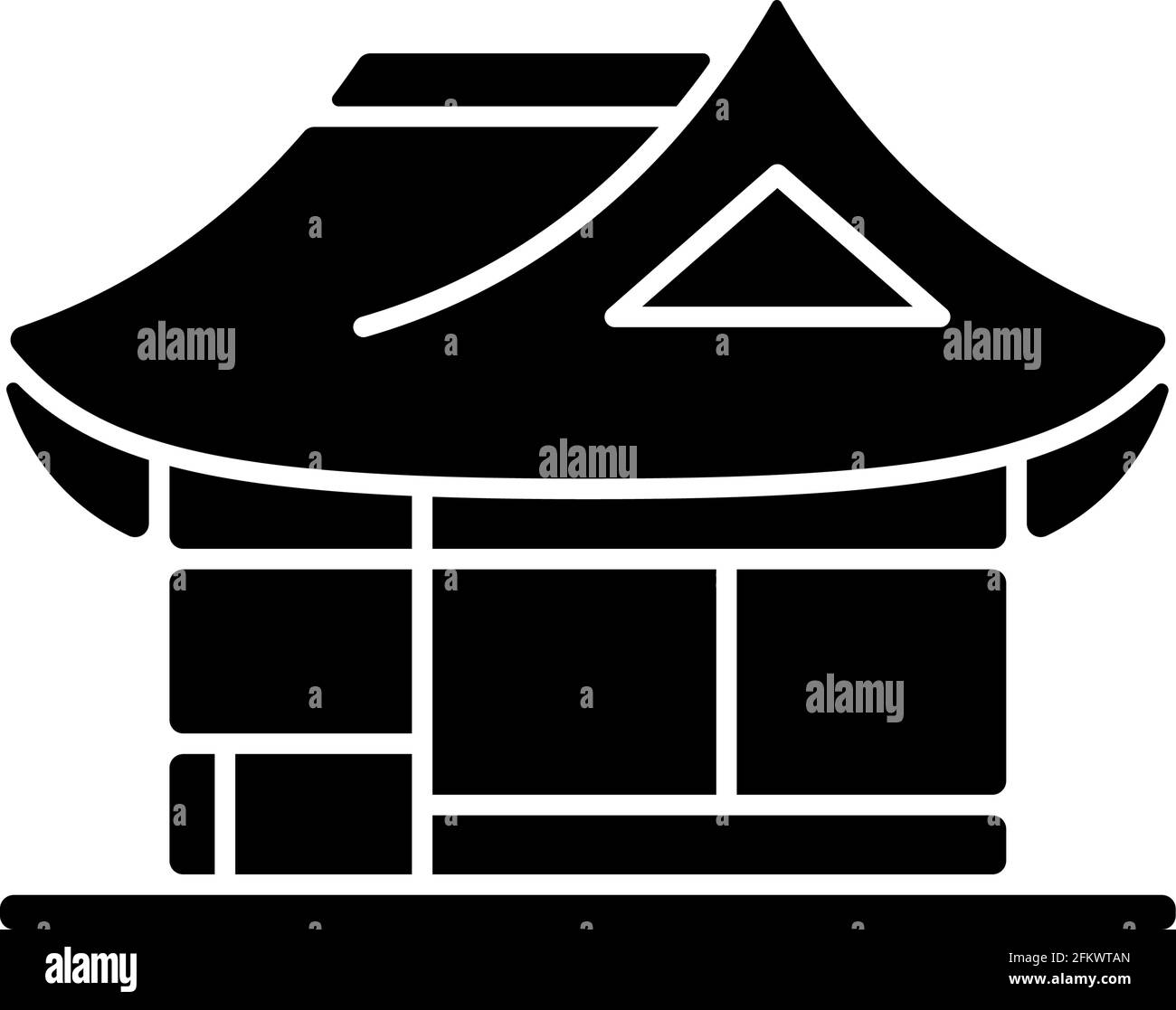 Traditional korean house hanok Stock Vector Images - Alamy