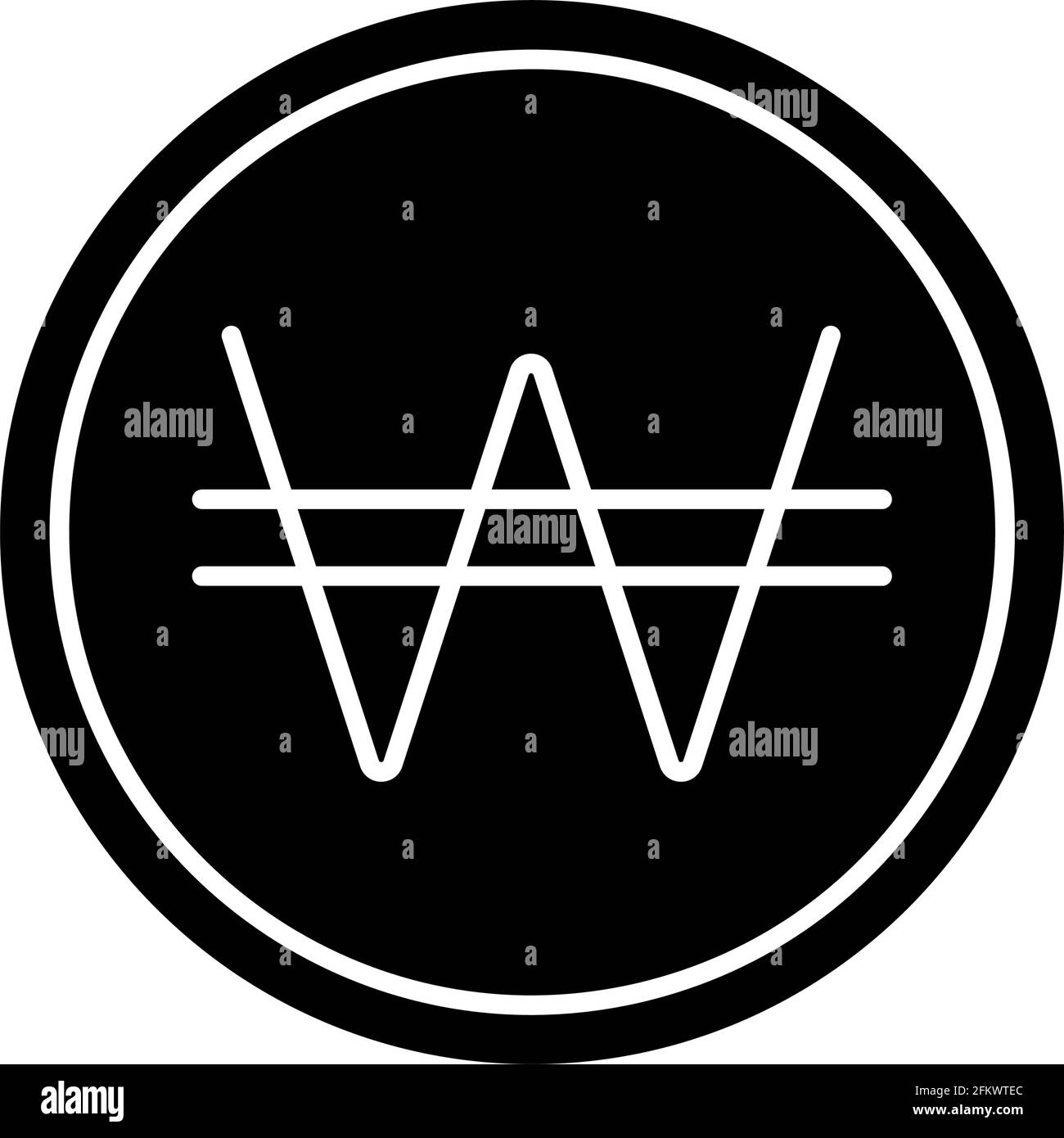 South korean won money Black and White Stock Photos & Images - Alamy