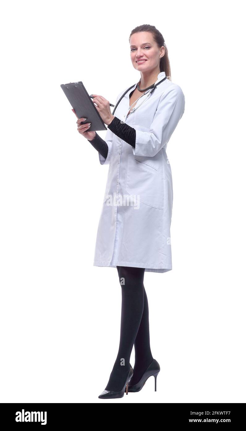 Doctor write prescription woman Cut Out Stock Images & Pictures - Alamy