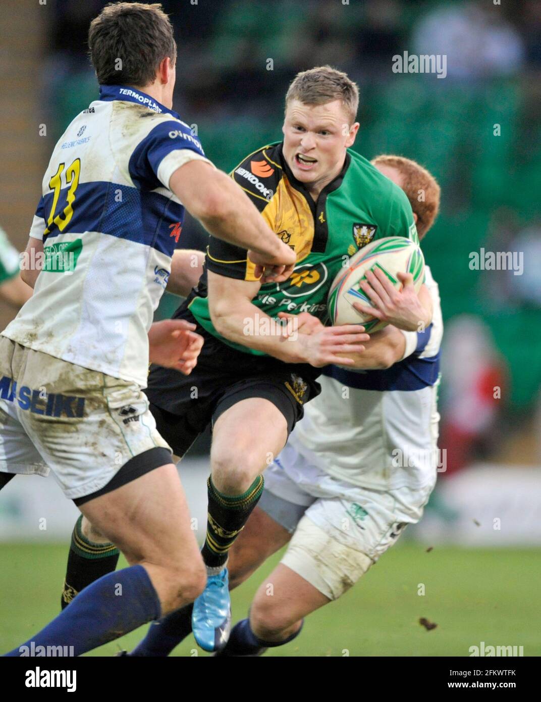 HEINEKEN CUP RUGBY NORTHAMPTON V TREVISO. CHRIS ASHTON. 12/12/09 ...