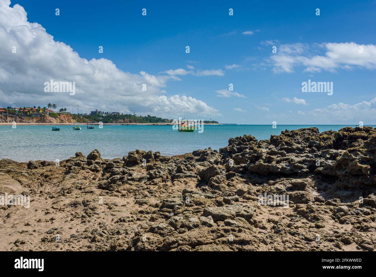 Carapibus beach, Conde, Paraiba, Brazil on April 25, 2021. Northeastern ...
