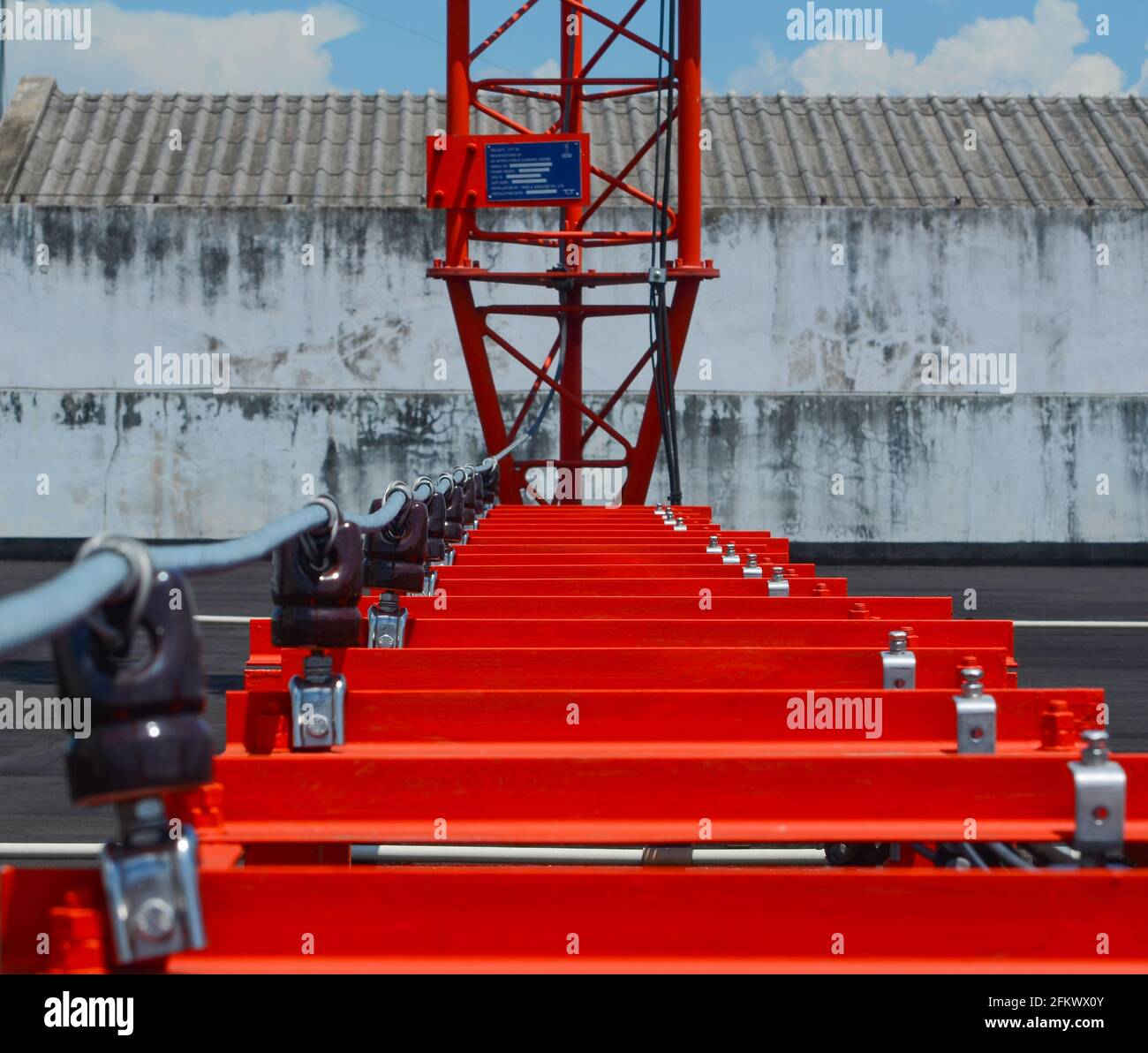 pin post insulator grounding system background Stock Photo - Alamy