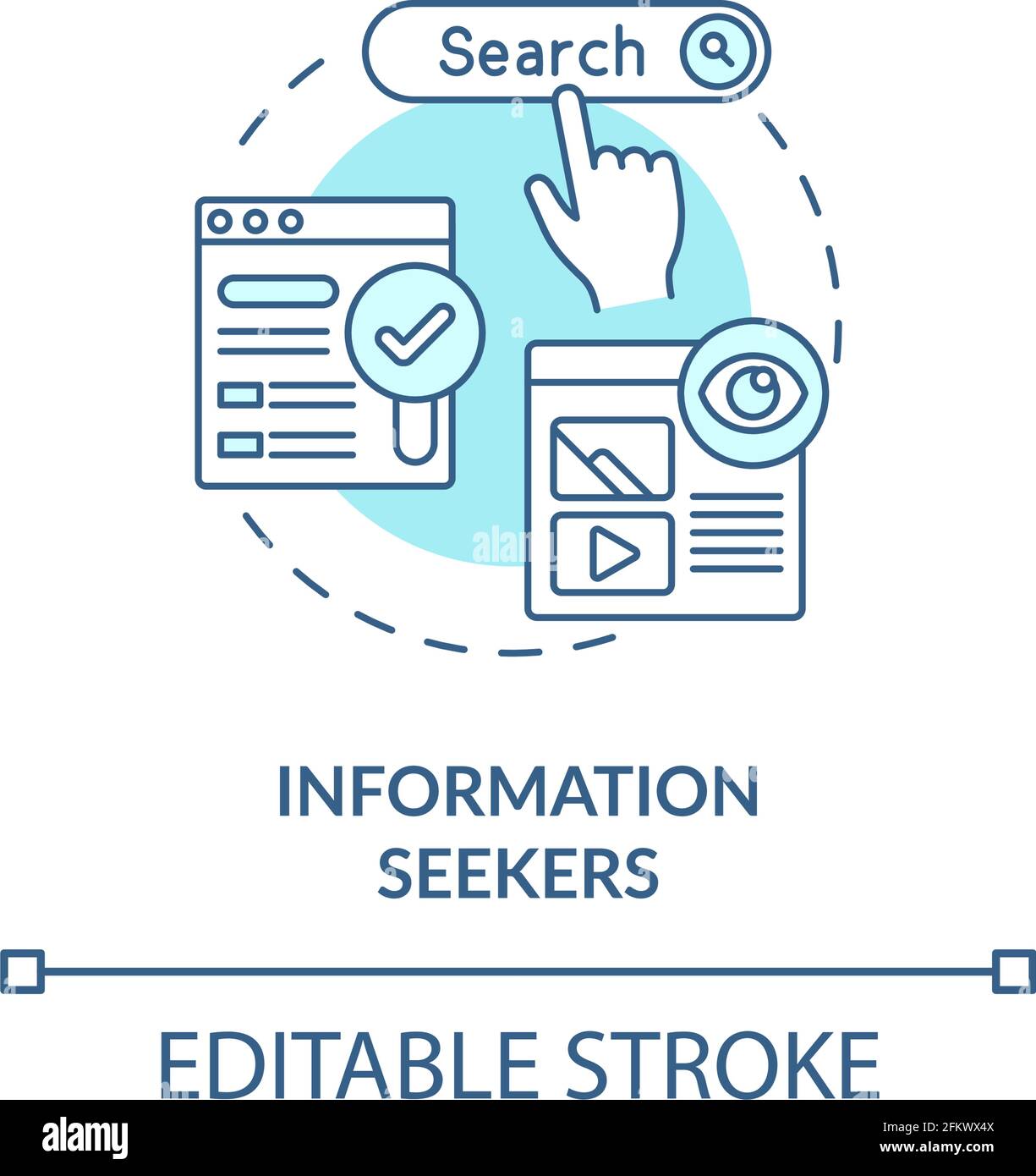 Information seekers concept icon Stock Vector Image & Art - Alamy