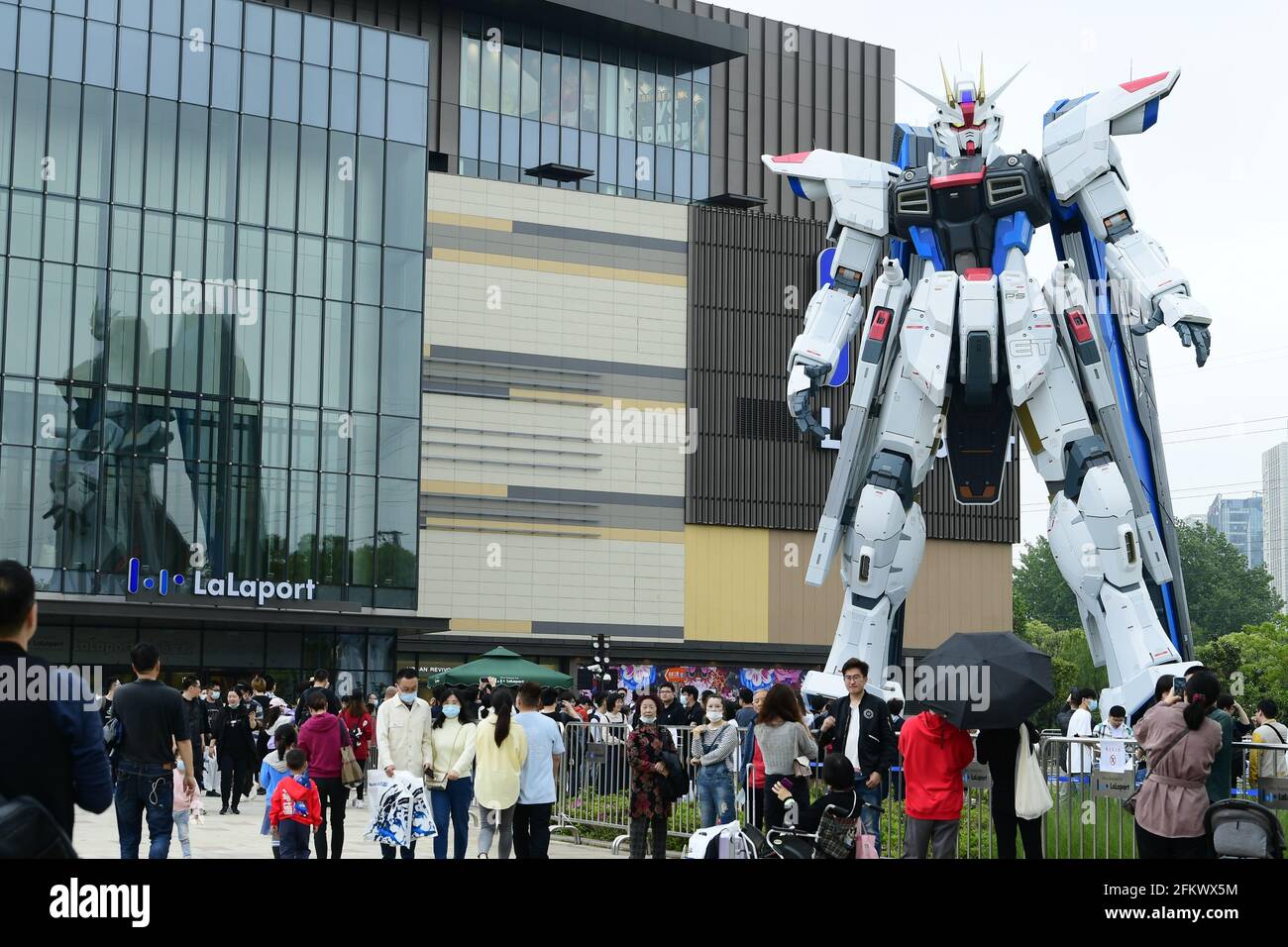 SHANGHAI, CHINA - MAY 4, 2021 - The 18.03-meter-high freedom GUNDAM ...