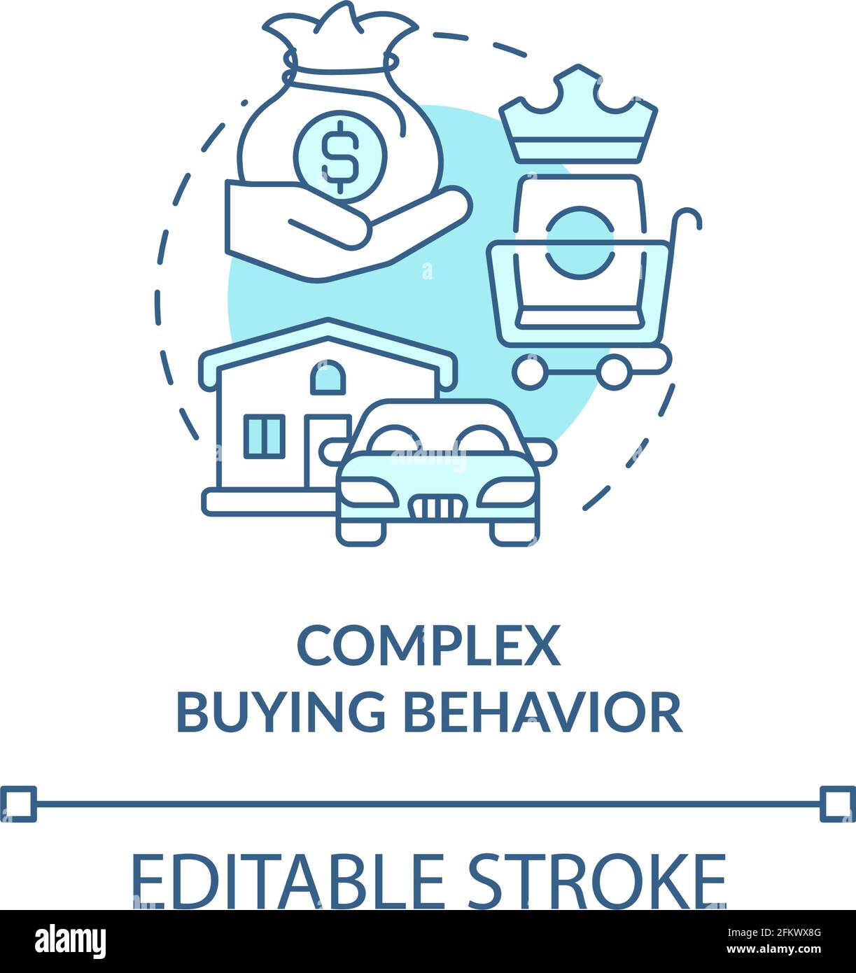 Complex buying behavior concept icon Stock Vector Image & Art - Alamy