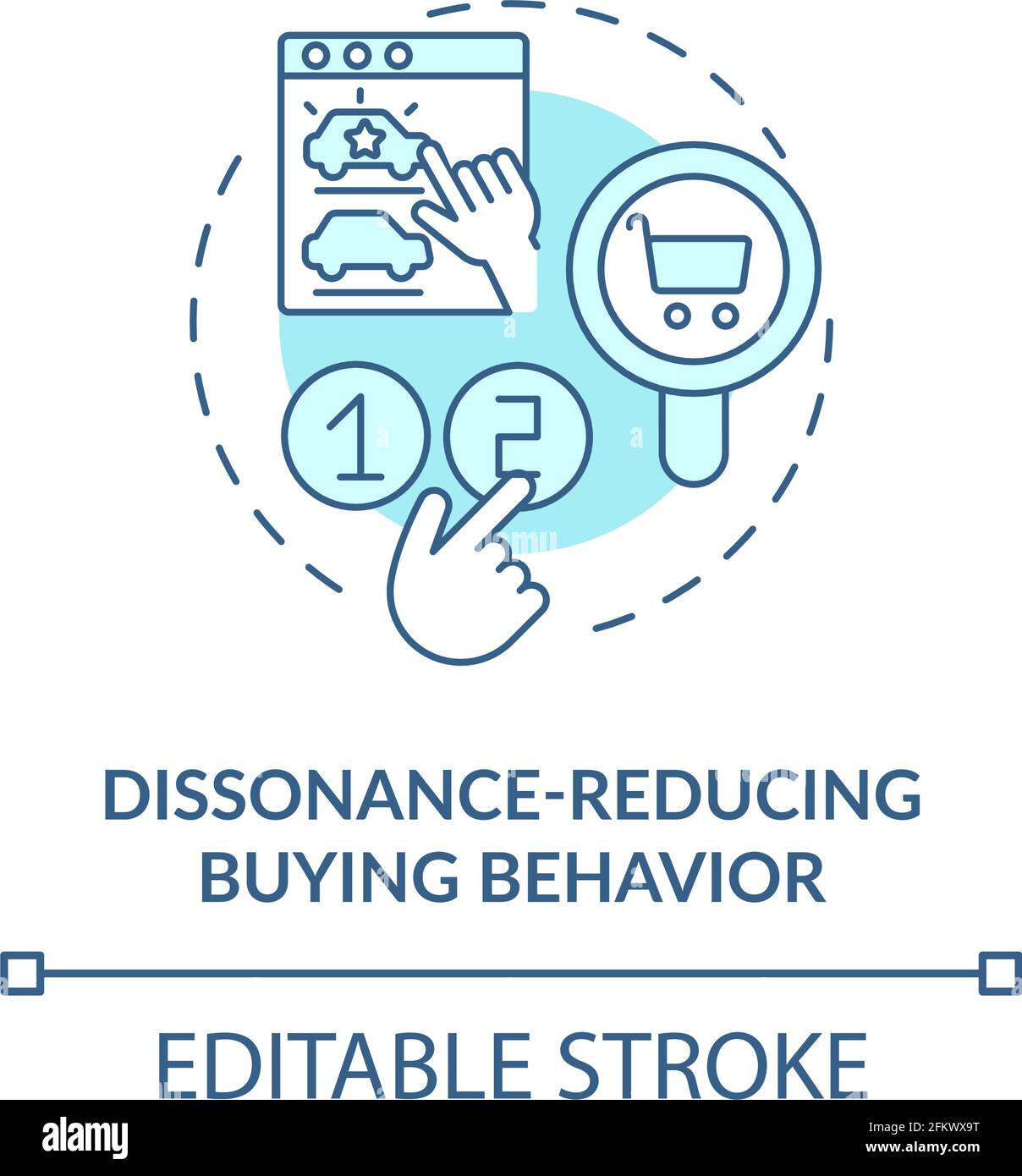 Dissonance-reducing buying behavior concept icon Stock Vector Image ... Dissonance-reducing buying behavior concept icon Stock Vector Image ...