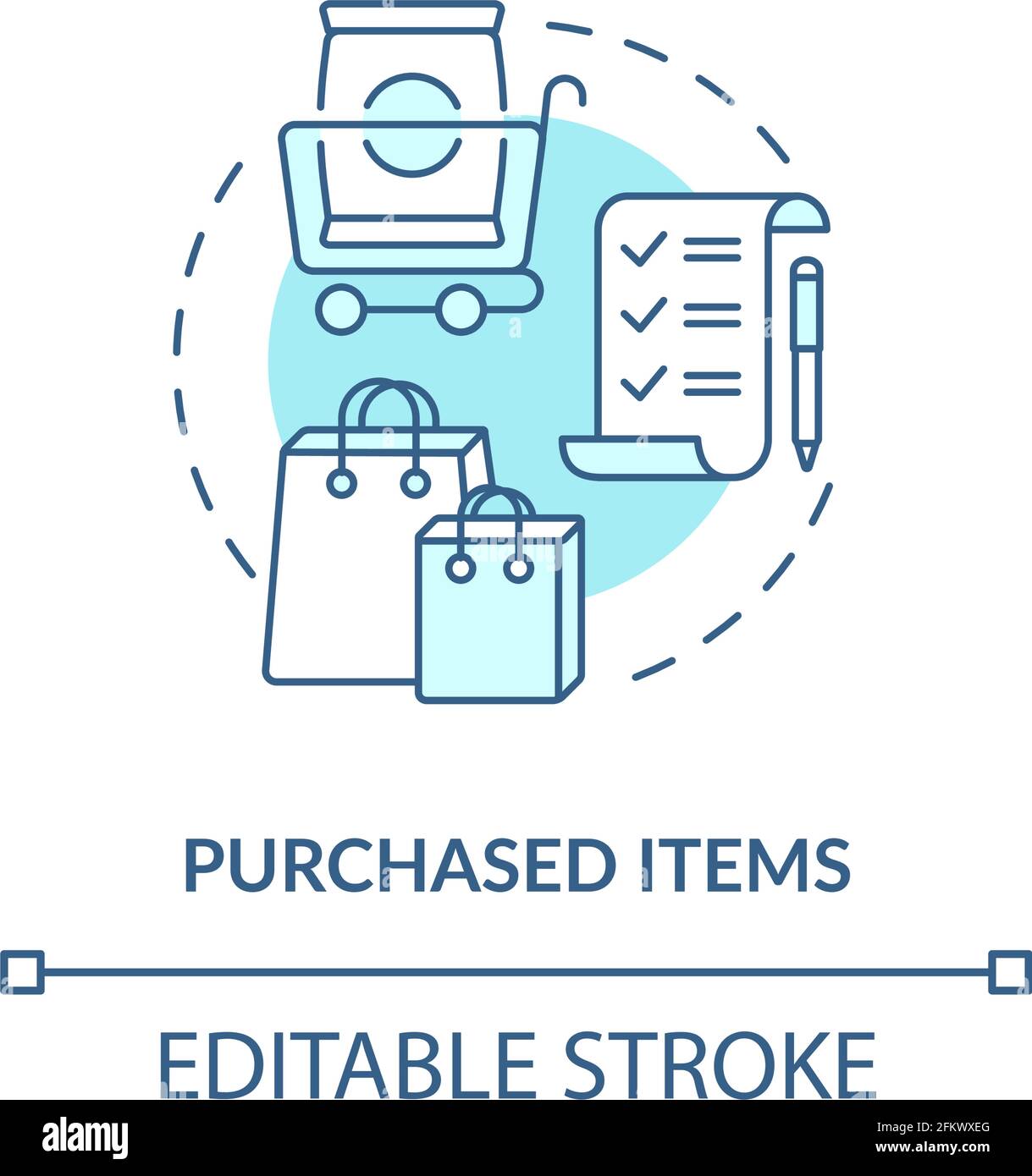 Purchased items concept icon Stock Vector Image & Art - Alamy