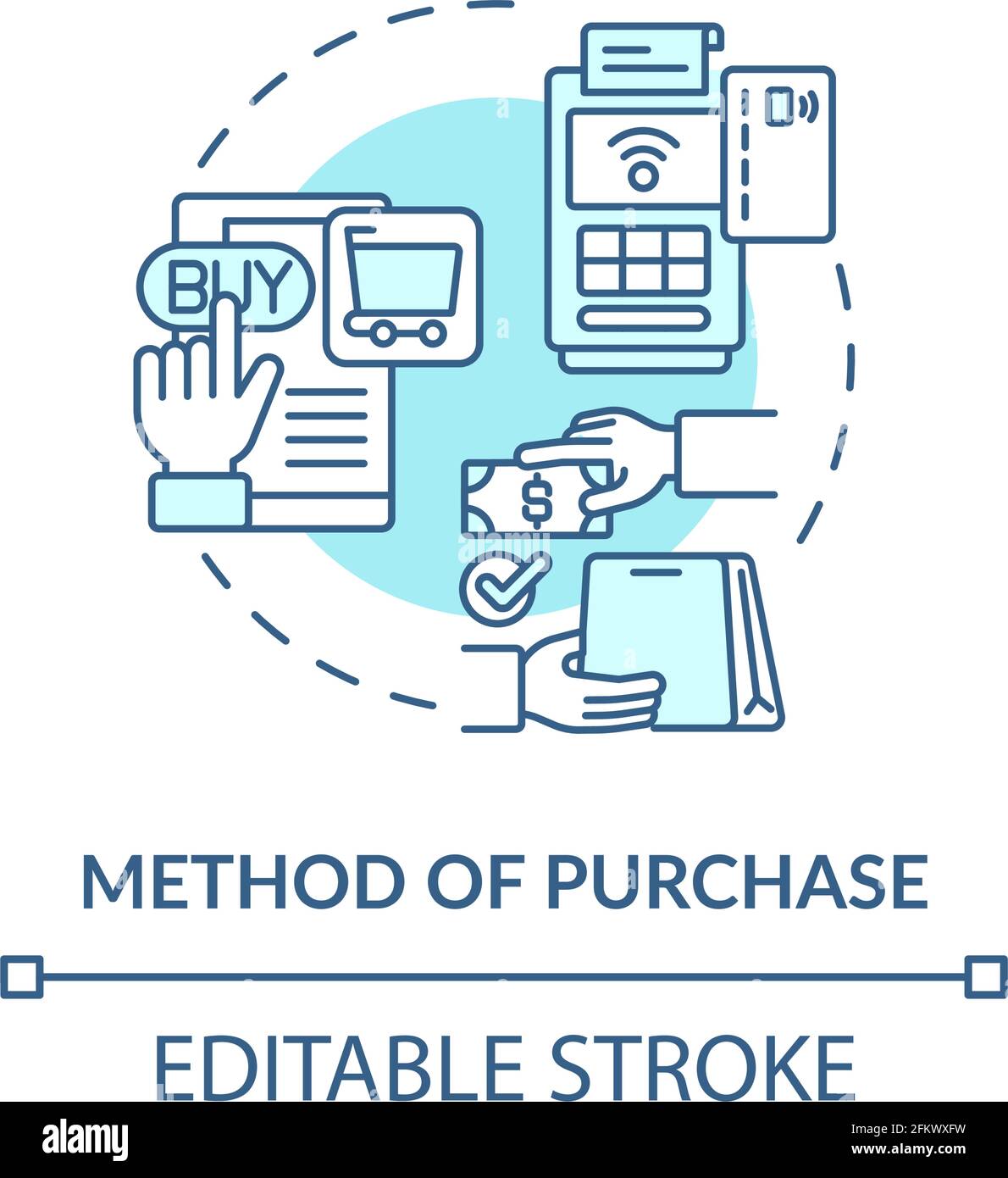 Purchase method concept icon Stock Vector Image & Art - Alamy
