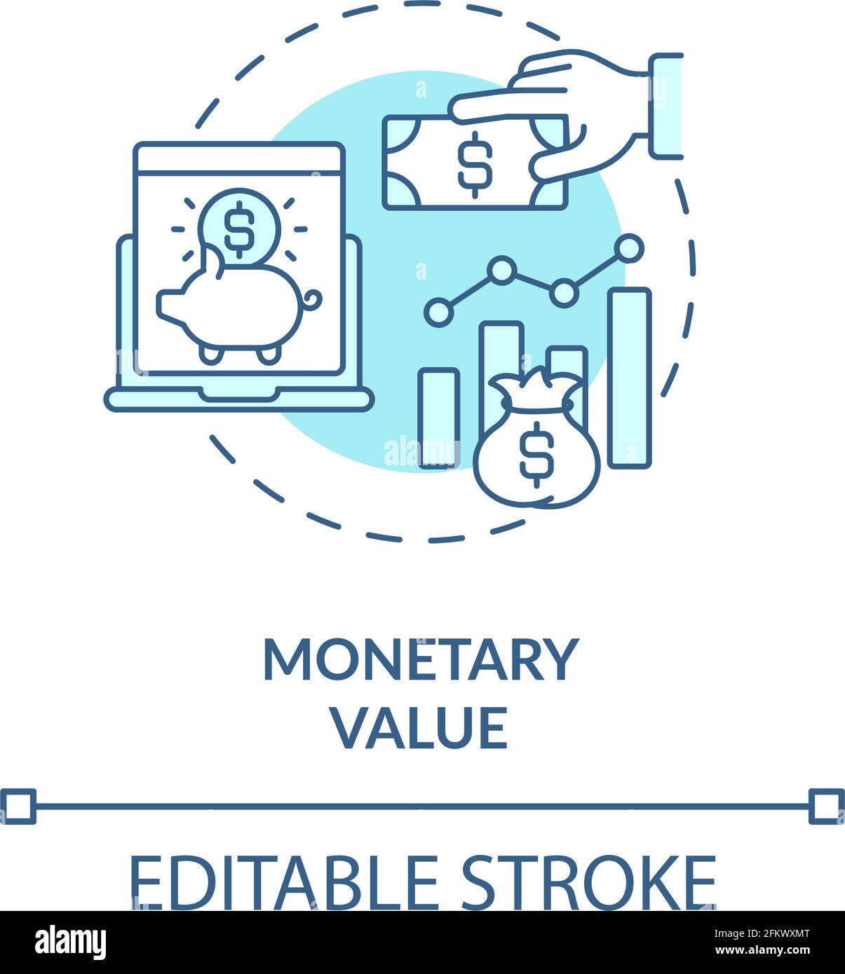 Monetary value concept icon Stock Vector Image & Art - Alamy