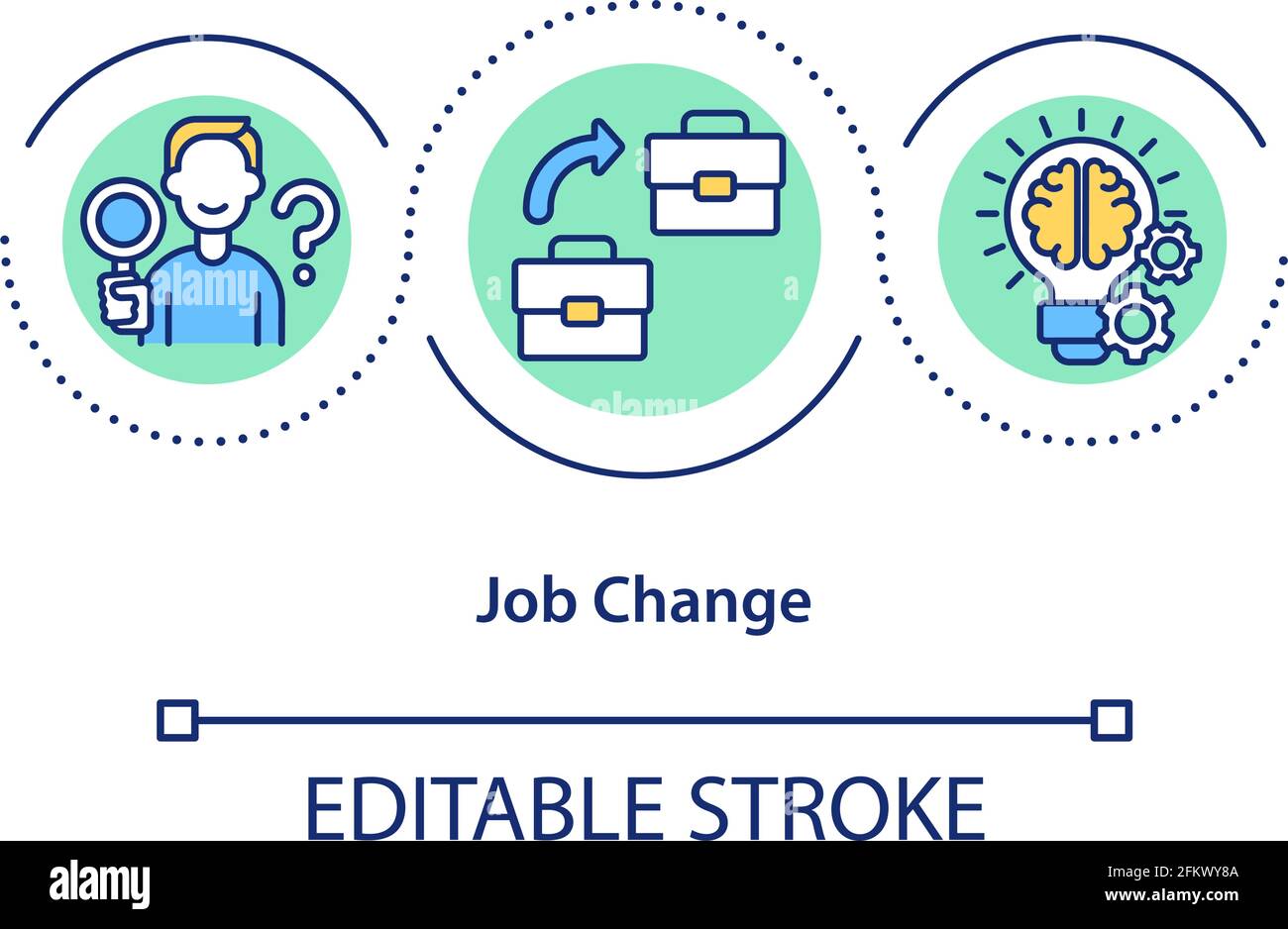 Job change concept icon Stock Vector Image & Art - Alamy