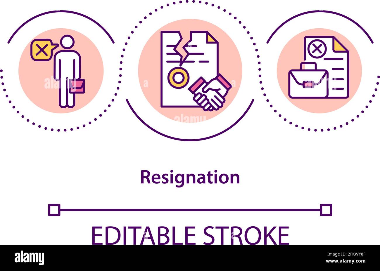 Resignation concept icon Stock Vector Image & Art - Alamy