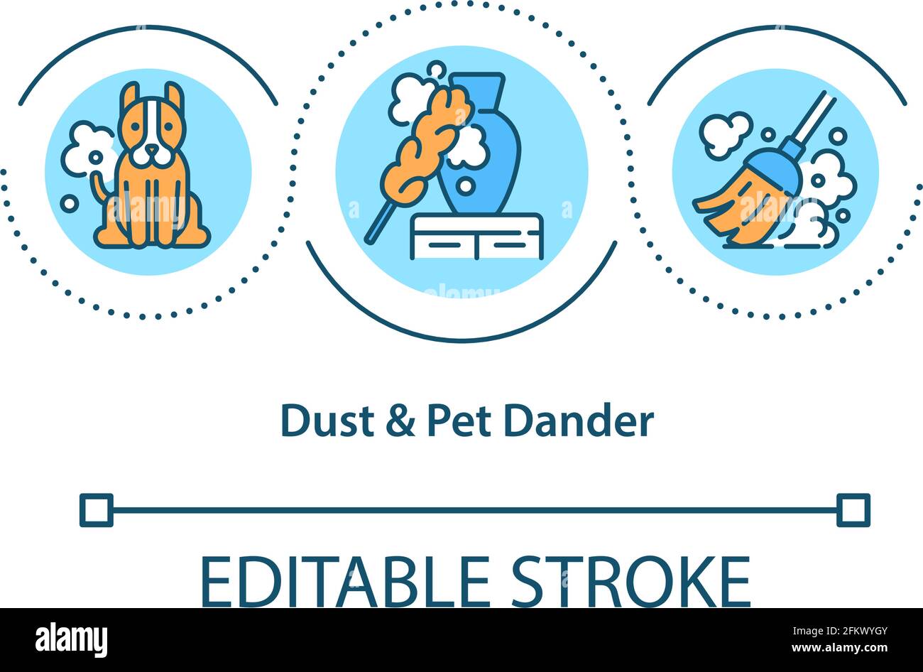 Dust and pet dander concept icon Stock Vector Image & Art - Alamy