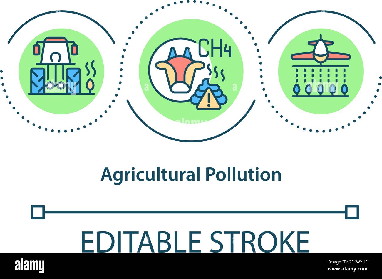 Agricultural pollution concept icon Stock Vector Image & Art - Alamy