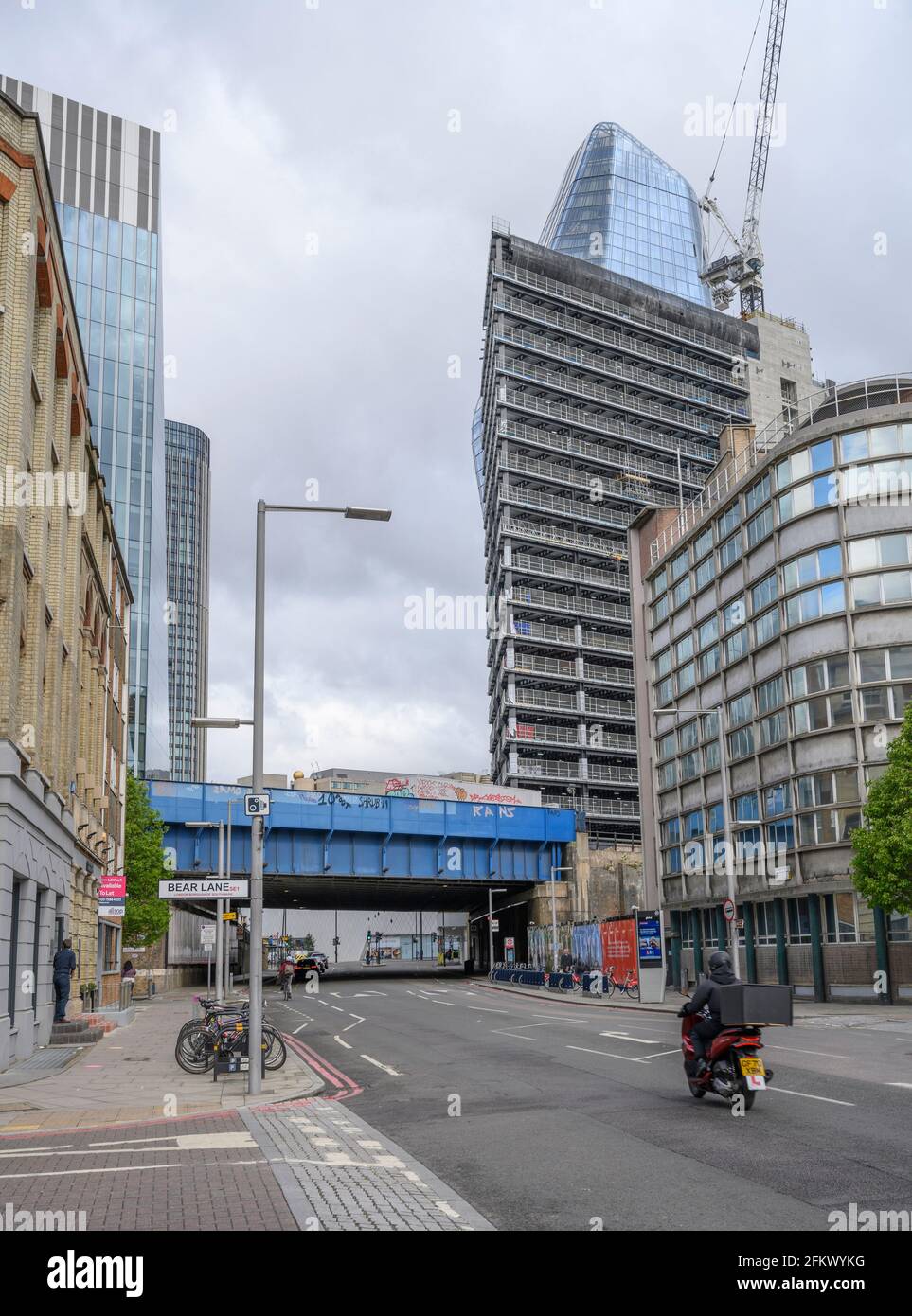 High rise buidings gradually encroach on the south bank in London, seen ...