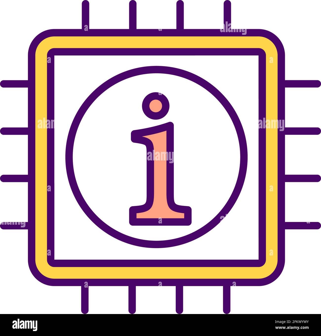 Information and communication technology RGB color icon Stock Vector ...