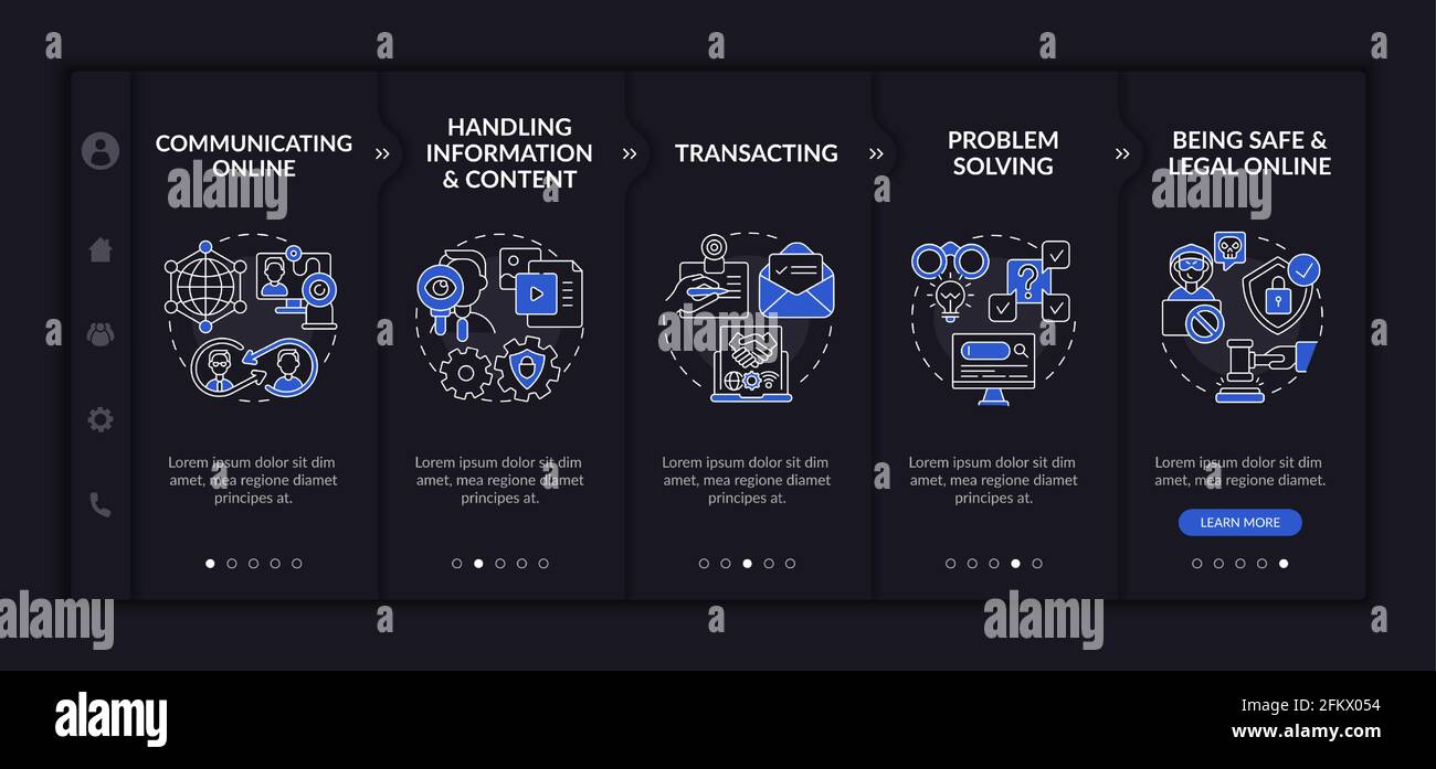 Essential digital skills onboarding vector template Stock Vector Image ...
