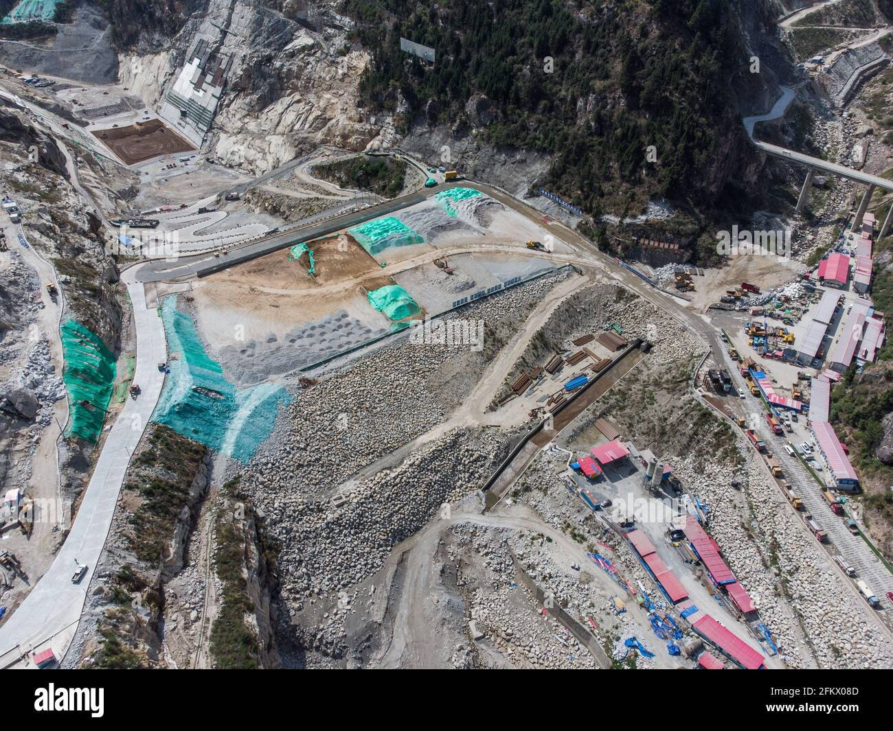 JINCHUAN, CHINA - MAY 4, 2021 - Aerial photos show workers working at ...
