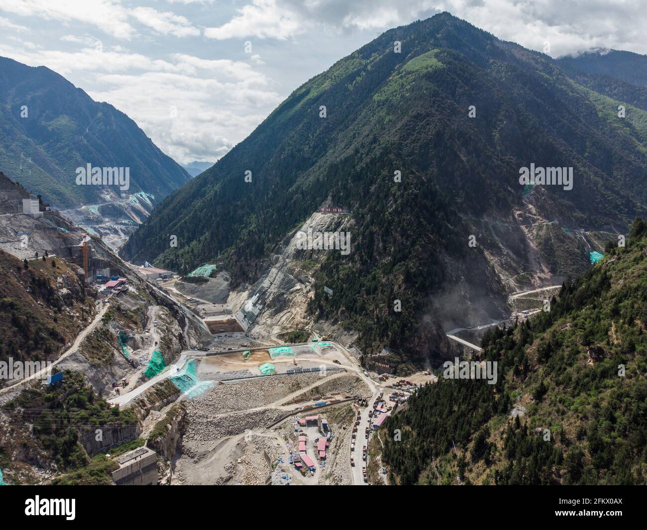 JINCHUAN, CHINA - MAY 4, 2021 - Aerial photos show workers working at ...