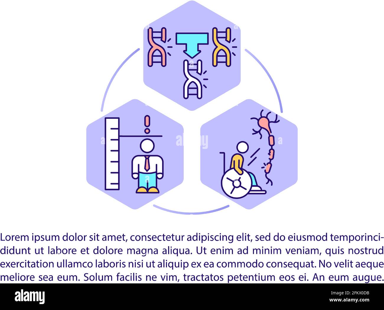 Genetic diseases concept line icons with text Stock Vector Image & Art ...