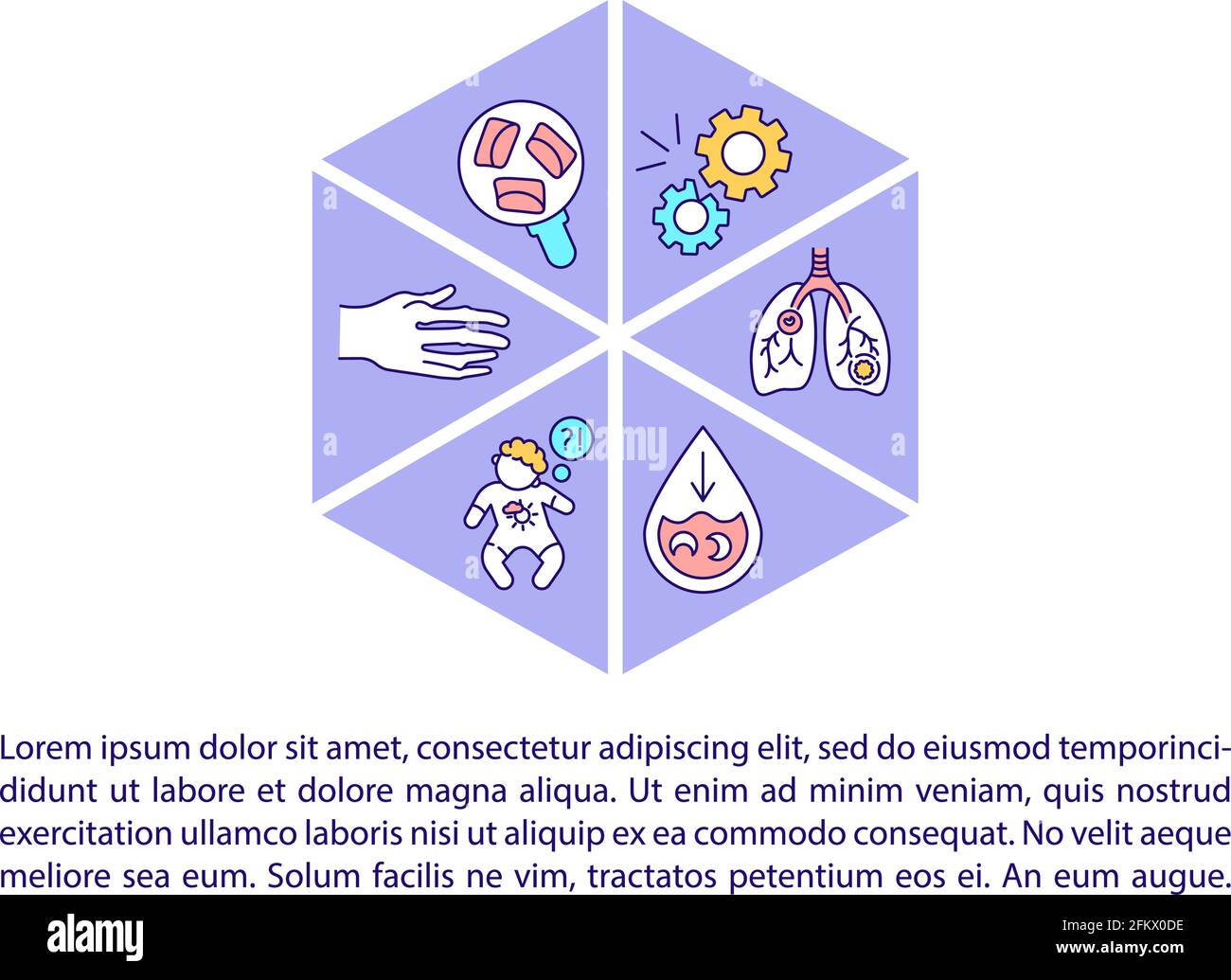 Genetic diseases concept line icons with text Stock Vector Image & Art ...