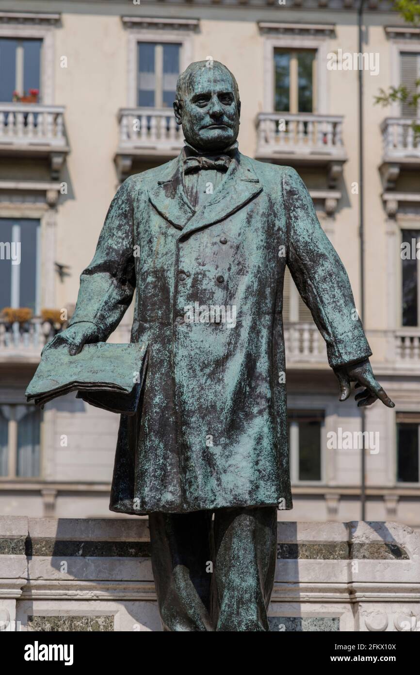 Turin, Italy - April 23, 2021: Monument to Giovanni Battista Bottero ...