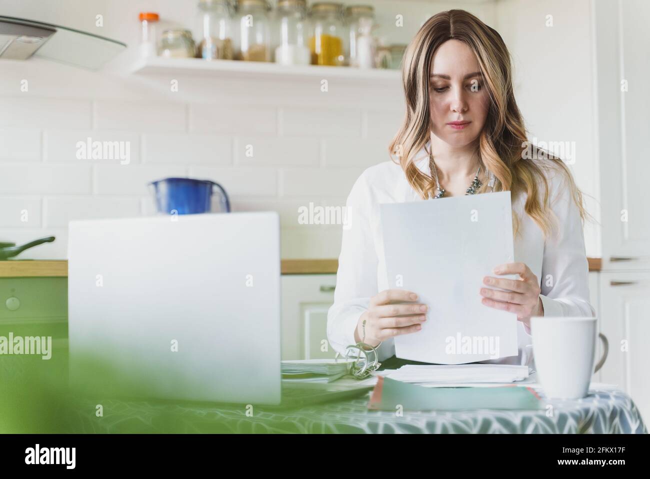 Working from house in self isolation hi-res stock photography and ...