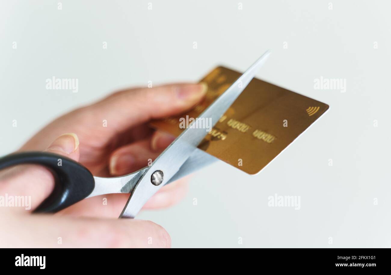 Card with scissors hi-res stock photography and images - Alamy