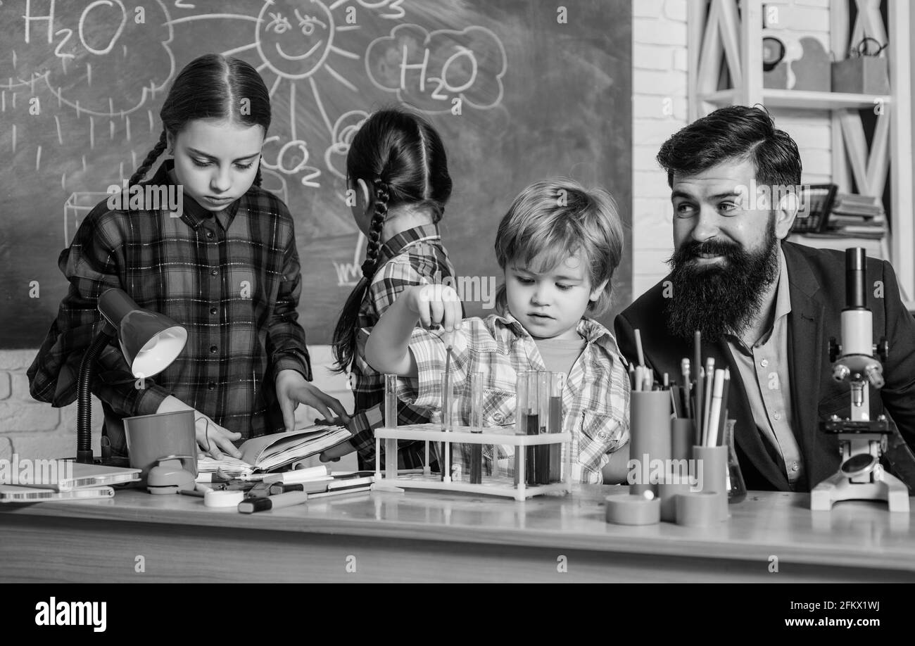 Really busy. children making science experiments. Education. Science ...