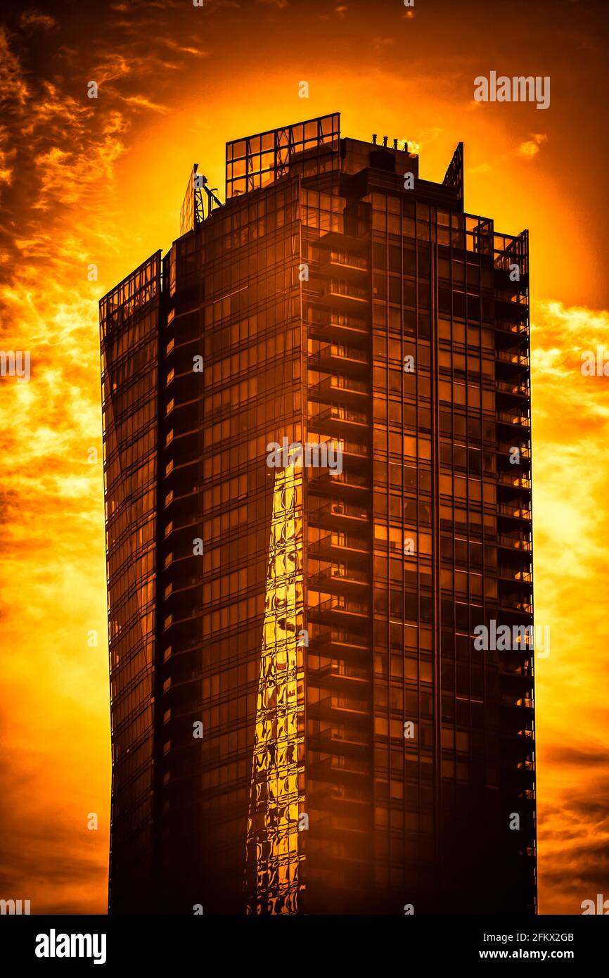 Glass wall of a modern skyscraper Stock Photo - Alamy