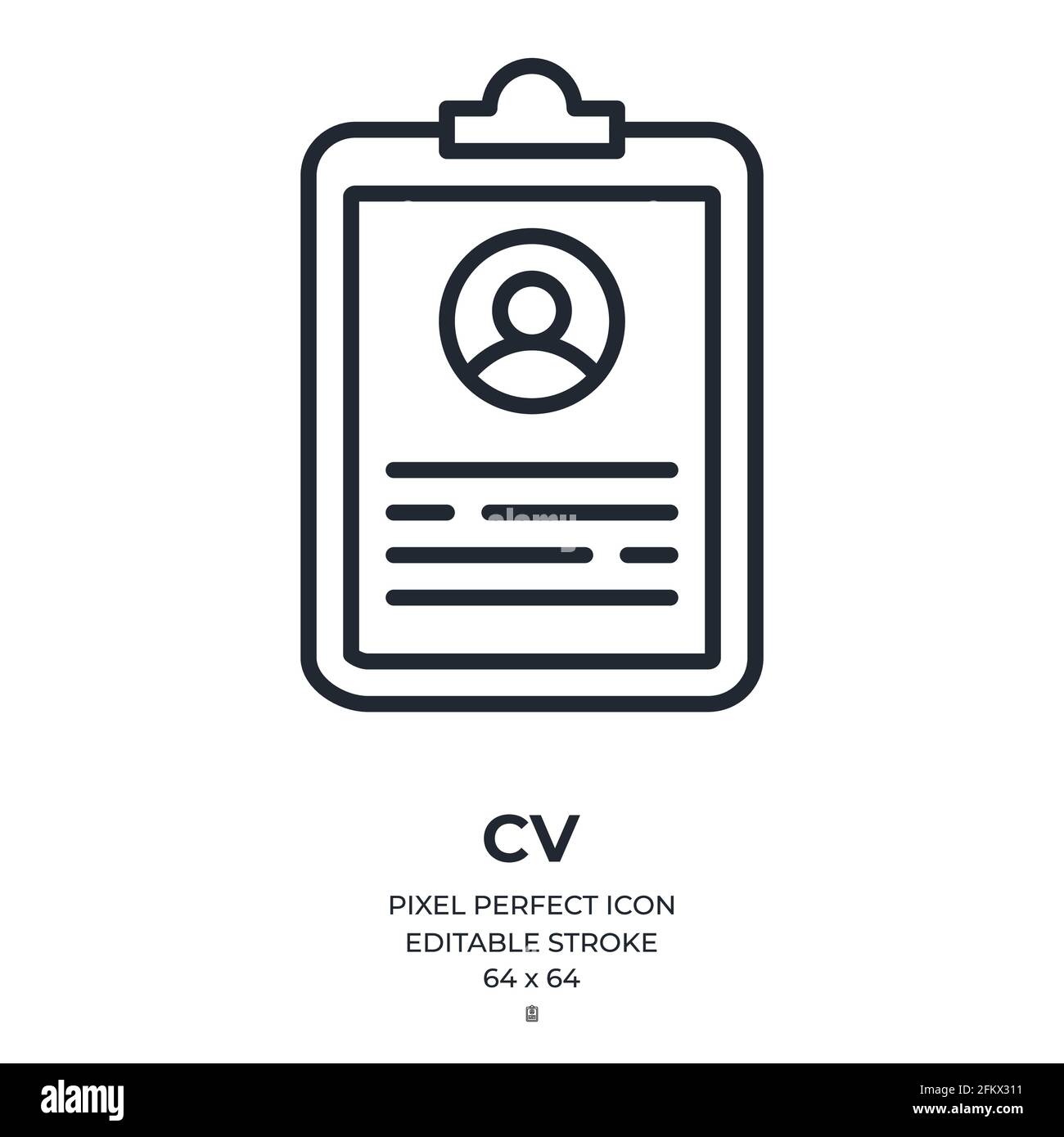 Curriculum vitae document icon vector hi-res stock photography and ...