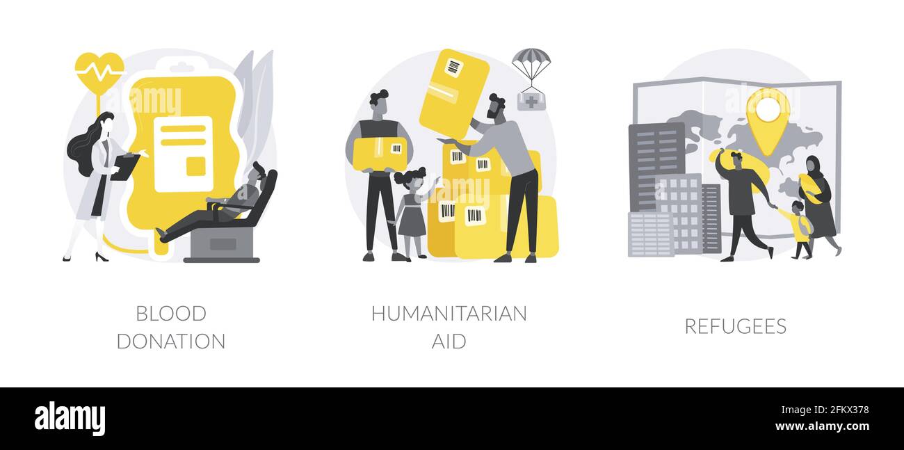 Humanitarian help abstract concept vector illustrations Stock Vector ...