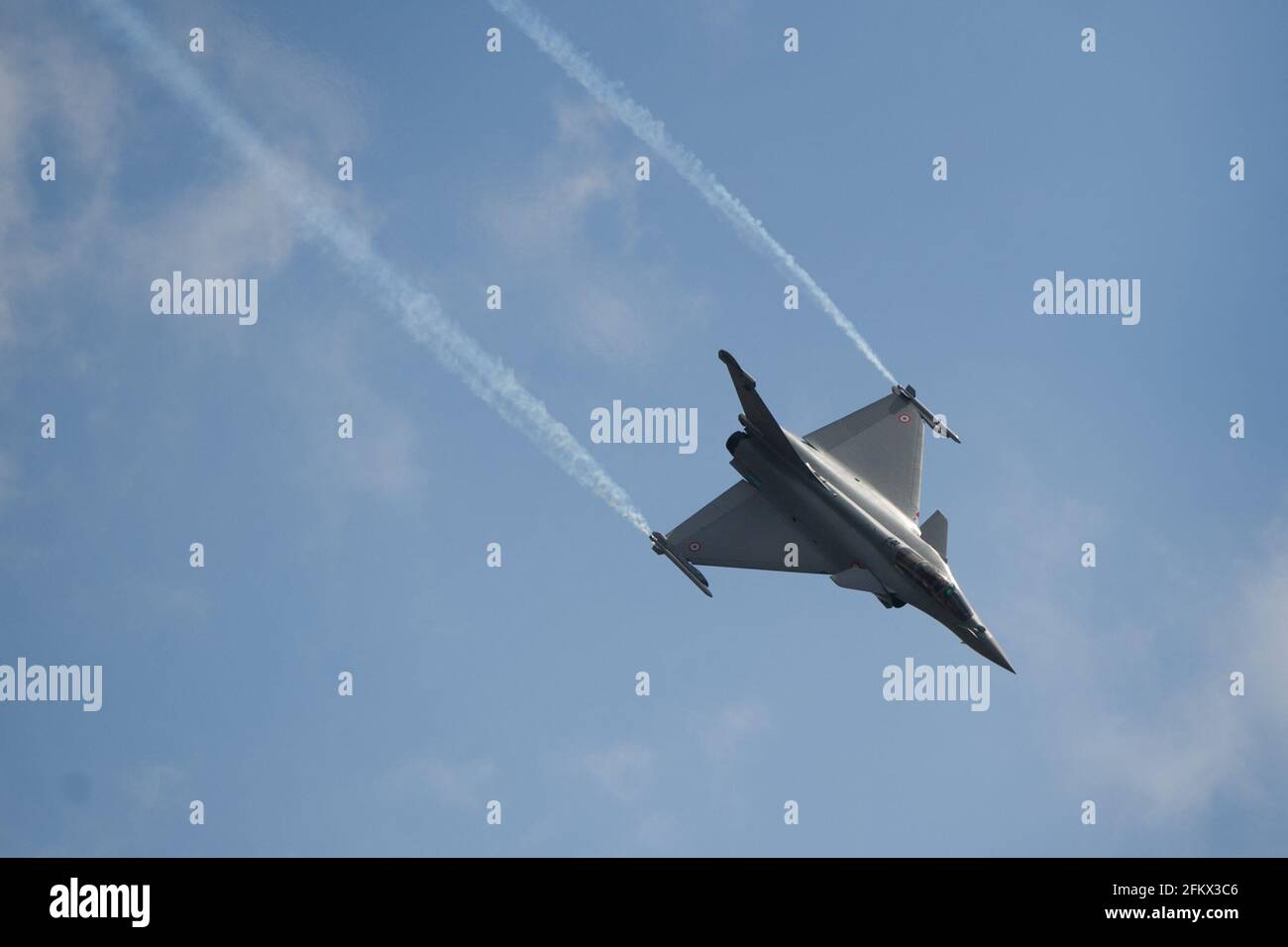 File photo - Dassault Rafale fighter aircraft flight demonstration ...