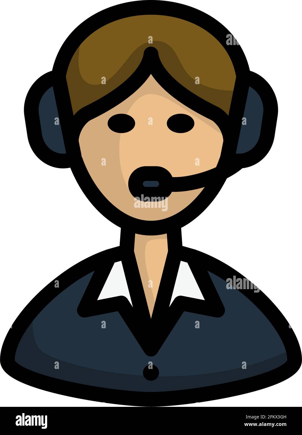 Logistic Dispatcher Consultant Icon. Editable Bold Outline With Color ...