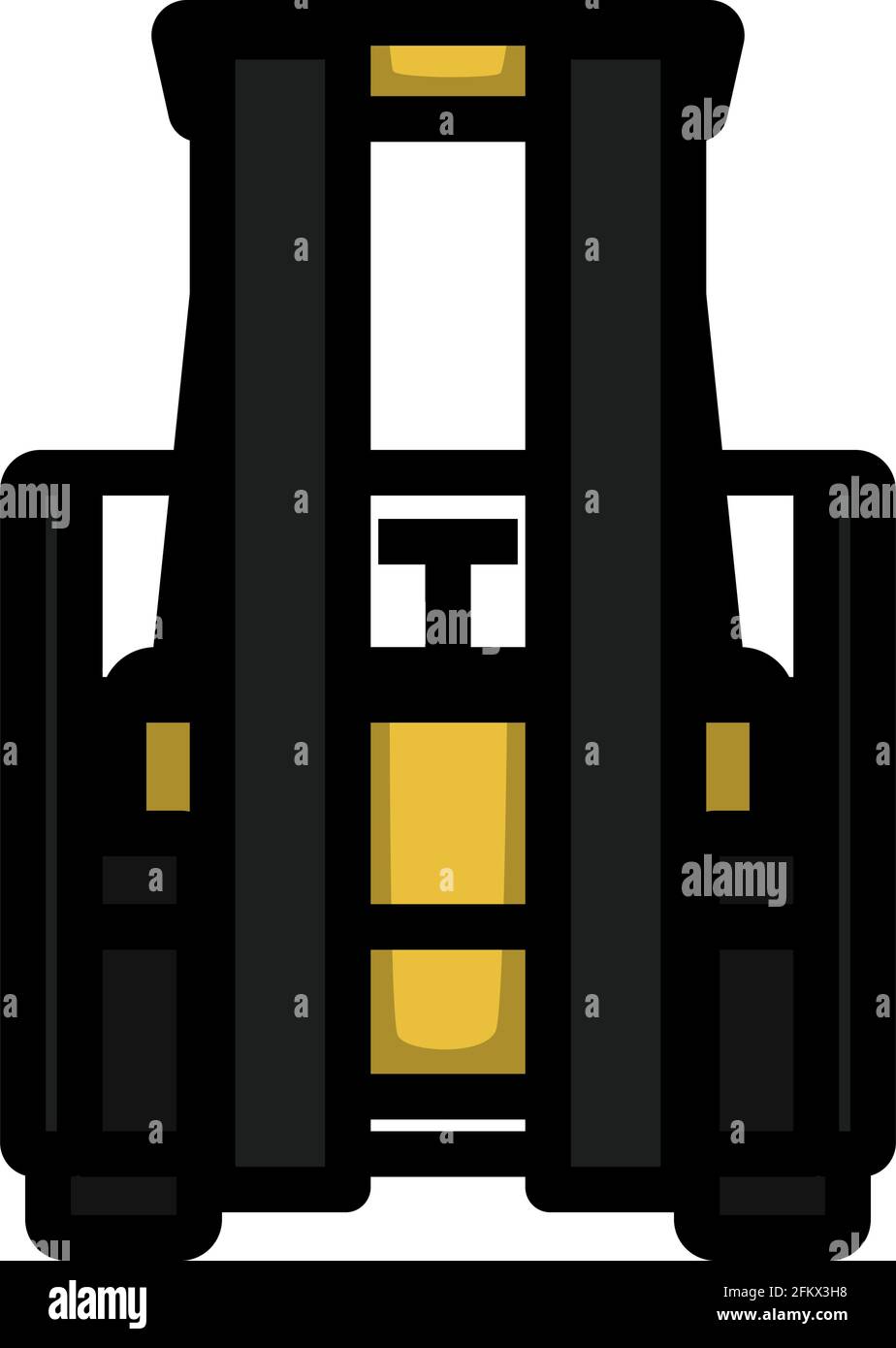 Warehouse Forklift Icon. Editable Bold Outline With Color Fill Design ...