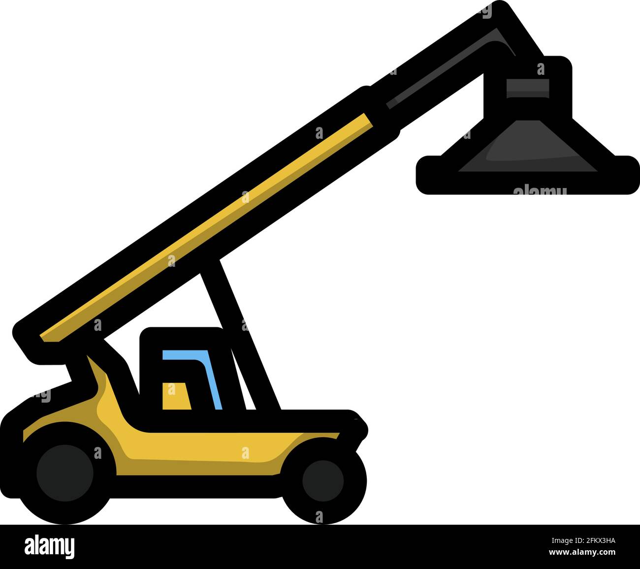 Port Loader Icon. Editable Bold Outline With Color Fill Design. Vector ...