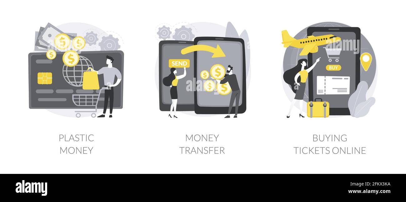 Electronic transactions abstract concept vector illustrations Stock ...