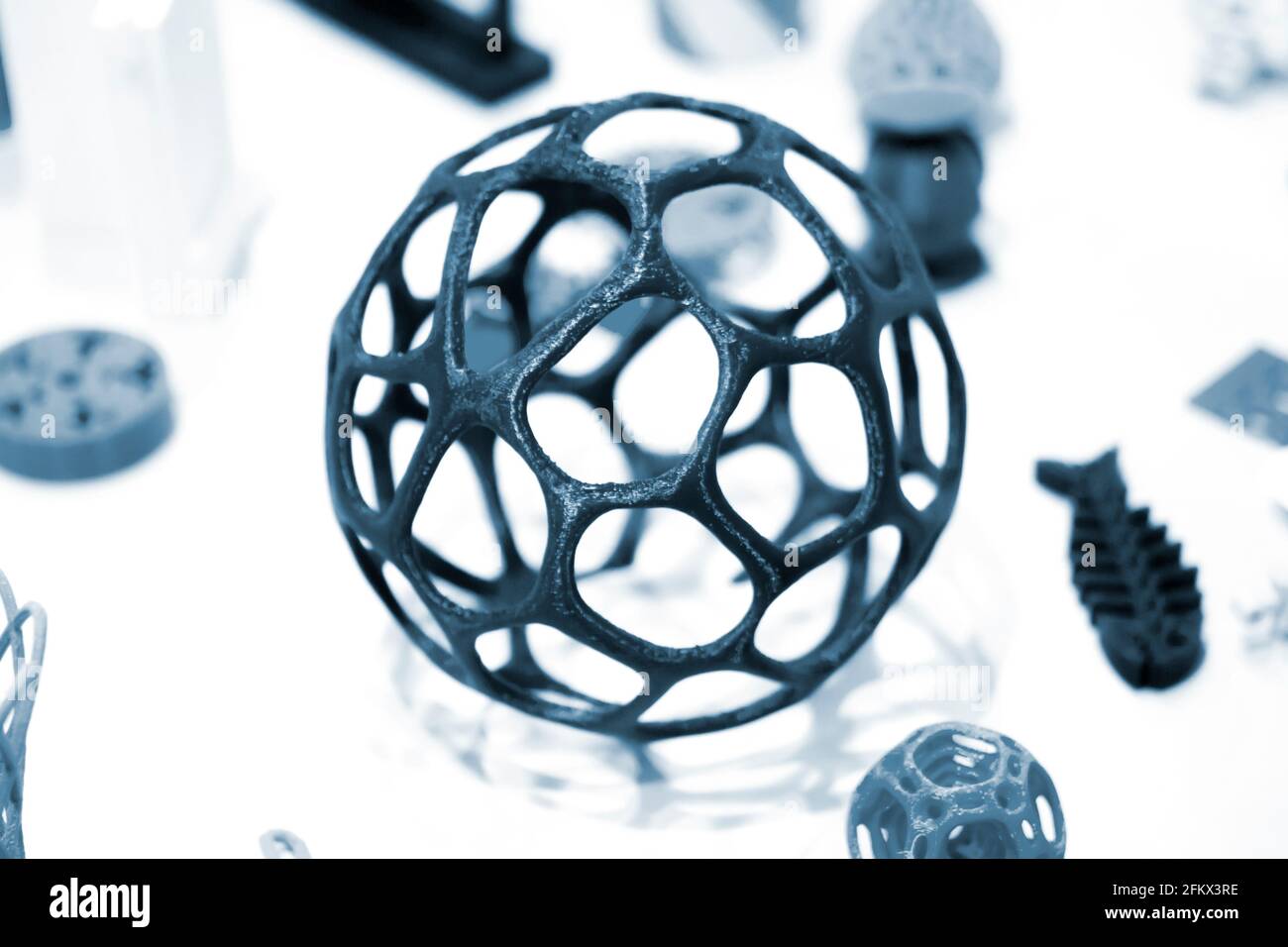 Abstract object printed by 3d printer close-up Stock Photo - Alamy