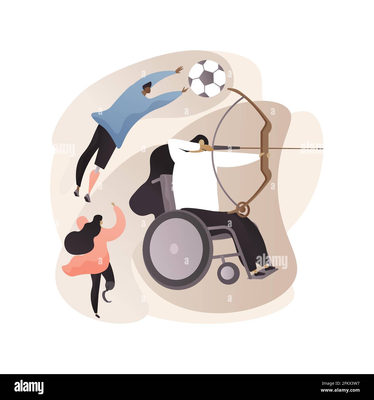 Disabled sports abstract concept vector illustration Stock Vector Image ...