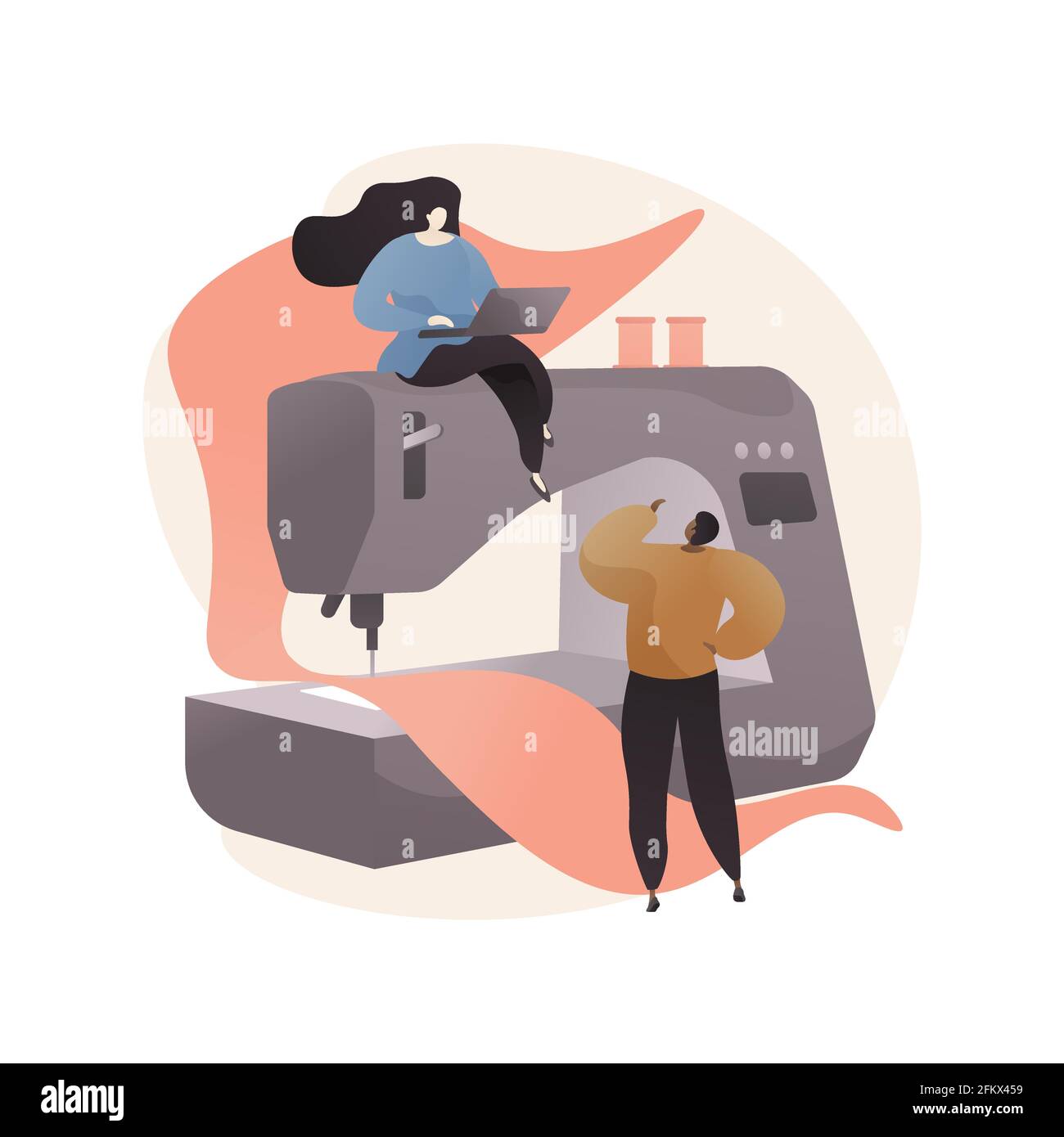 Sewing Classes Abstract Concept Vector Illustration Stock Vector Image