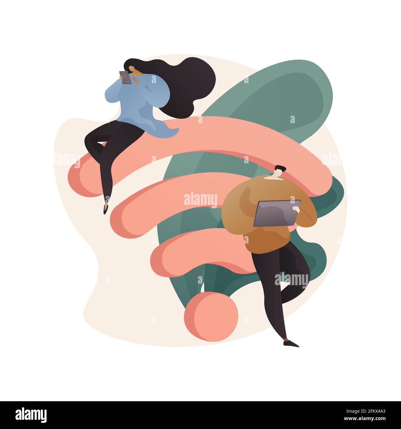 Public wi-fi hotspot abstract concept vector illustration Stock Vector ...