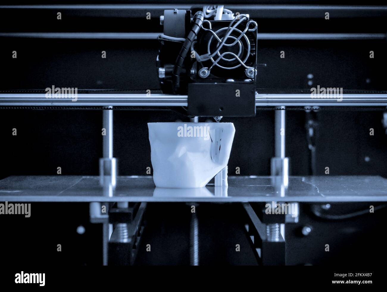 Objects printed by 3d printer. Copy spase Stock Photo - Alamy