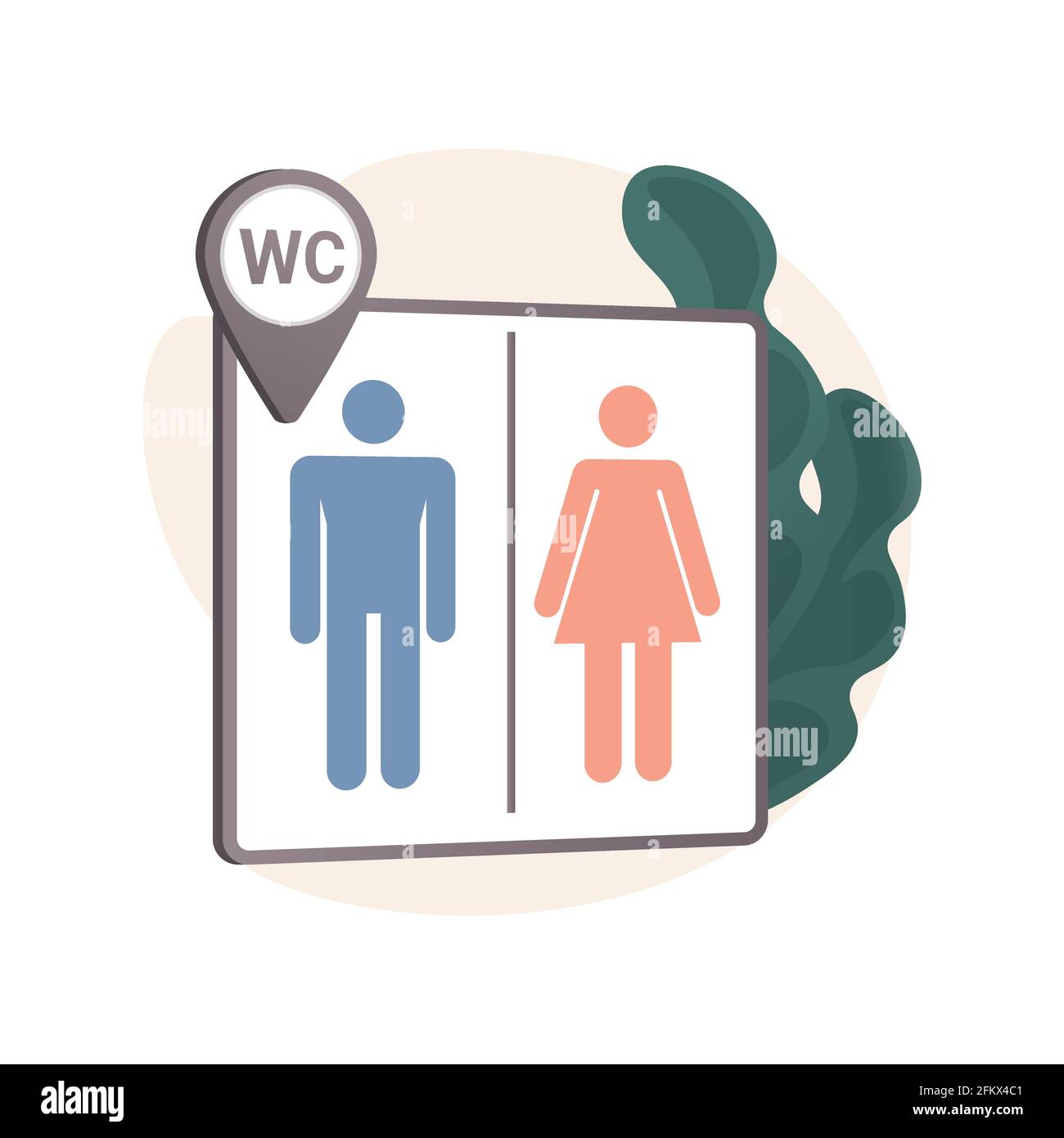 Public restrooms abstract concept vector illustration Stock Vector ...