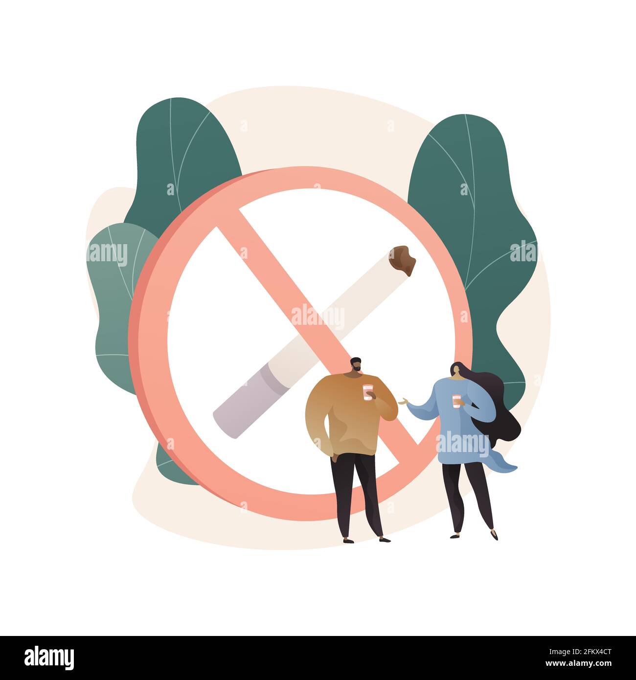 Smoke free zone abstract concept vector illustration Stock Vector Image ...