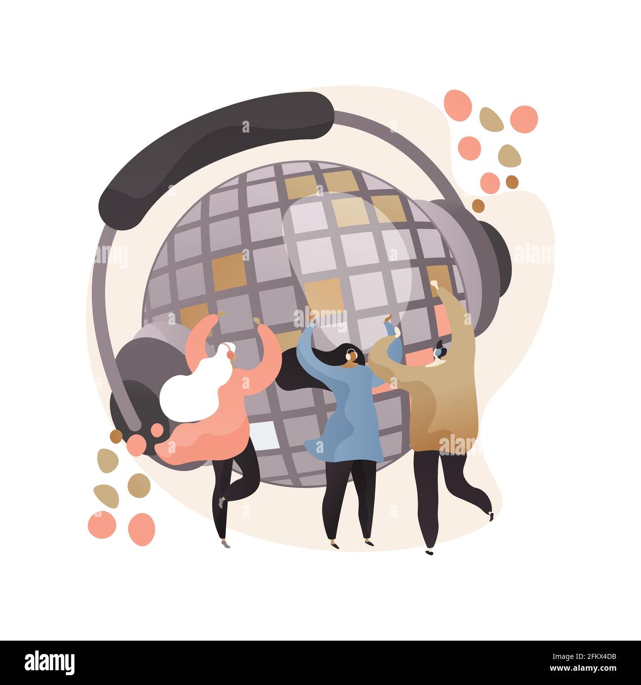 Silent disco abstract concept vector illustration Stock Vector Image ...