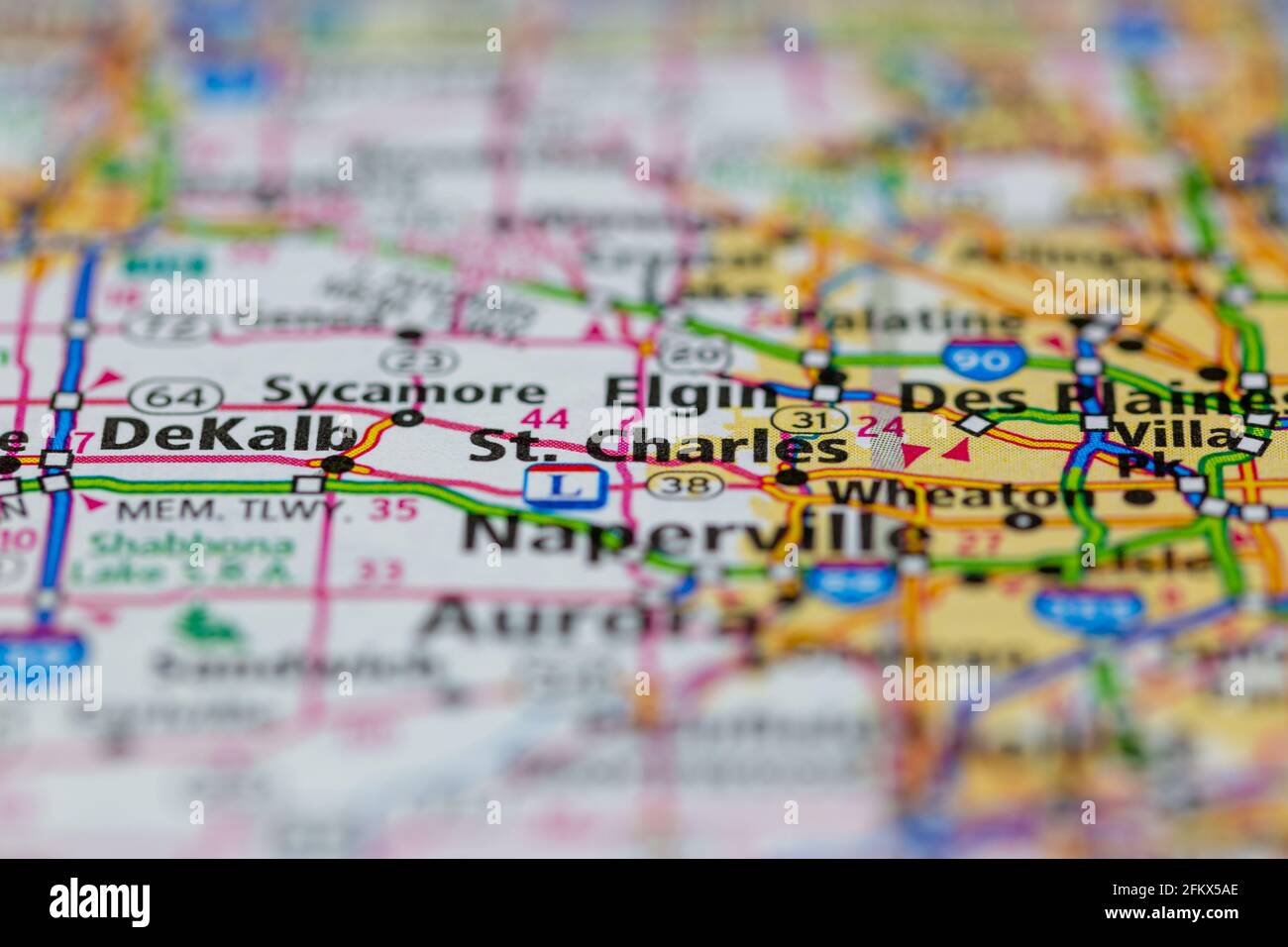 Map of st charles hi-res stock photography and images - Alamy