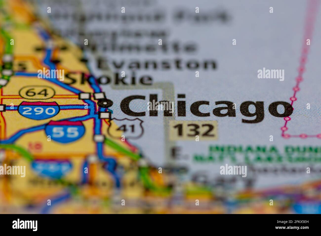 Map of chicago hi-res stock photography and images - Alamy